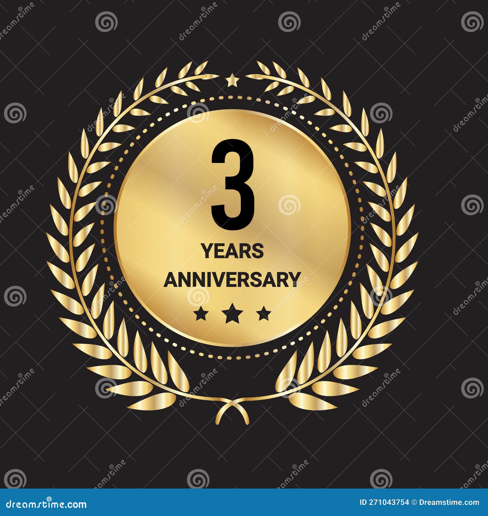 3rd Years Anniversary Logo, Icon and Vector Design. 3 Years Anniversary ...