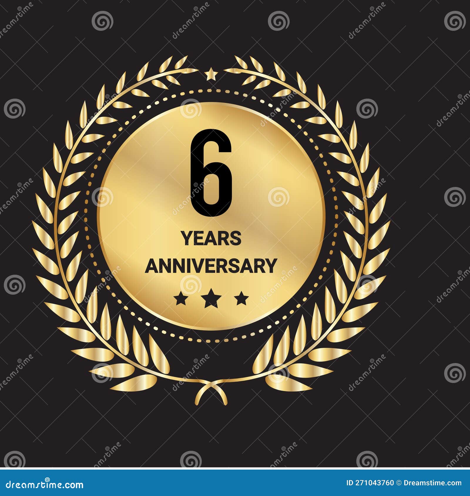 6th Years Anniversary Logo, Icon and Vector Design. 6 Years Anniversary ...