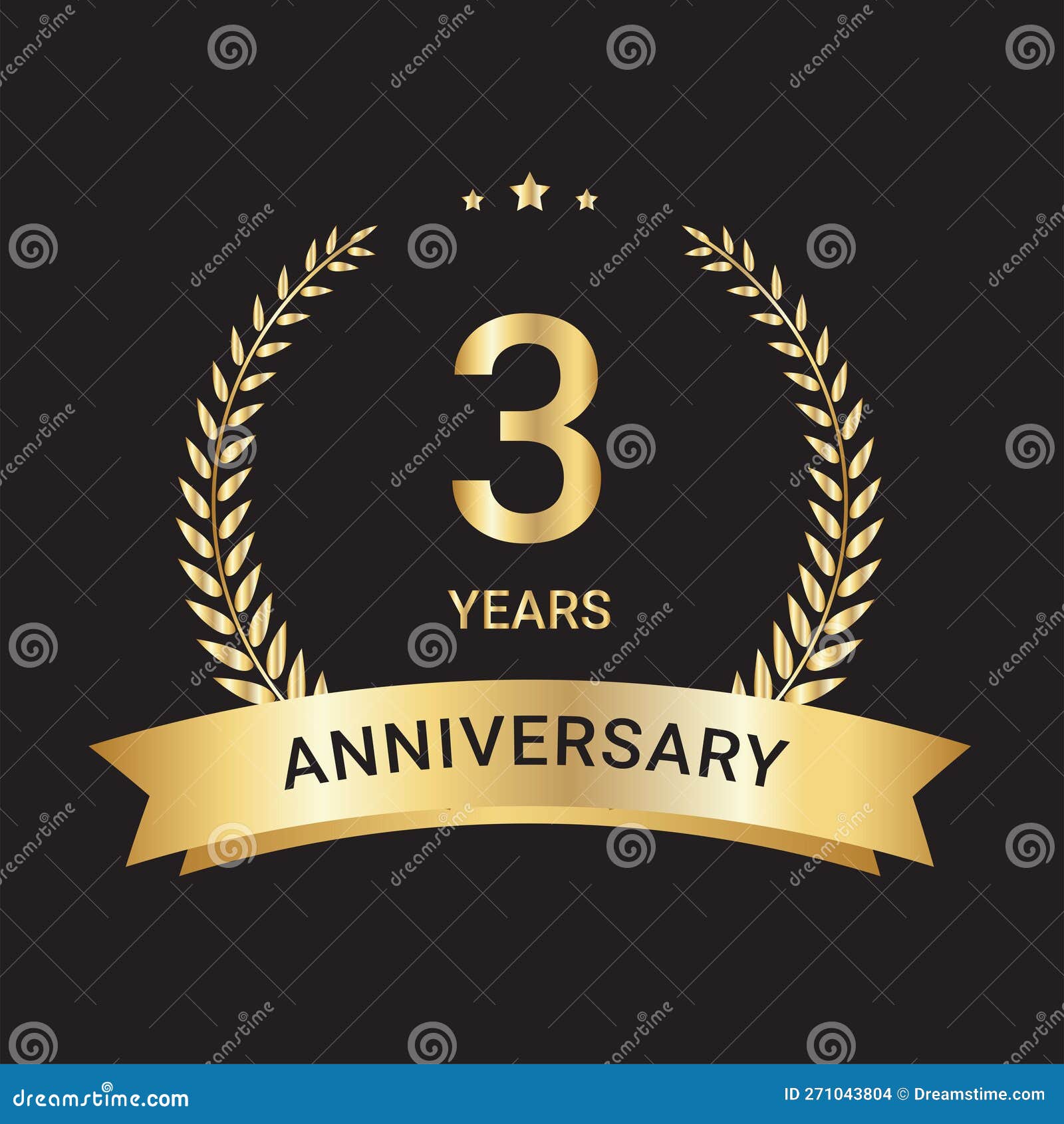 3 Years Anniversary Logo, Icon and Vector Design. 3 Years Anniversary ...