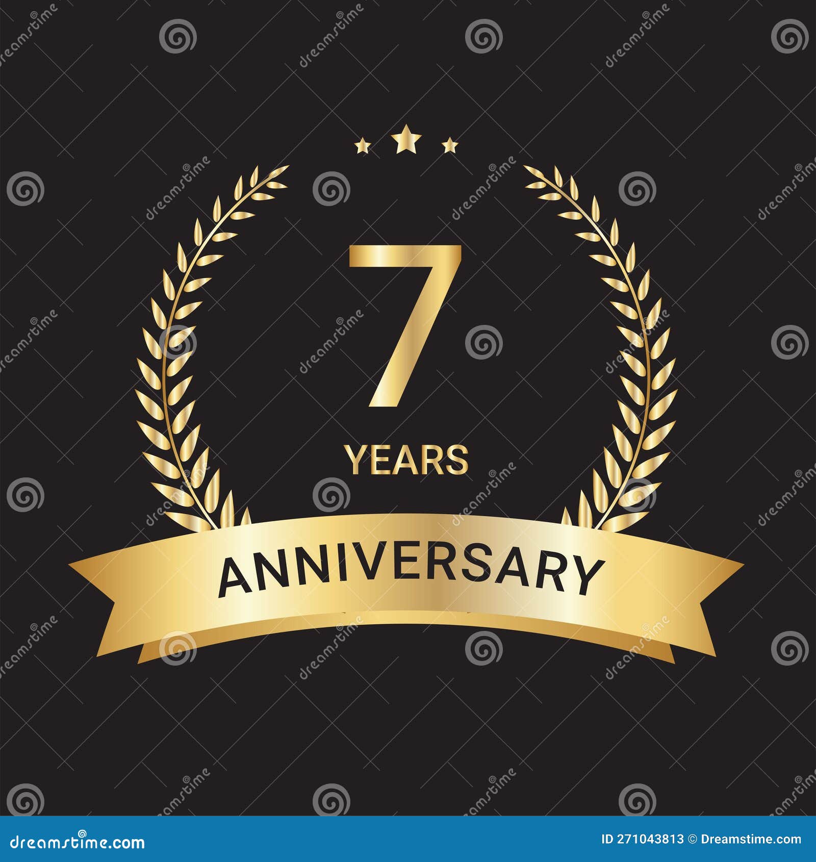 7th Years Anniversary Logo, Icon and Vector Design. 7 Years Anniversary ...