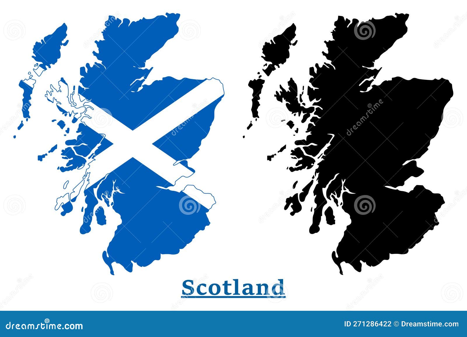 Scotland National Flag Circle Shape Vector Illustration | CartoonDealer ...