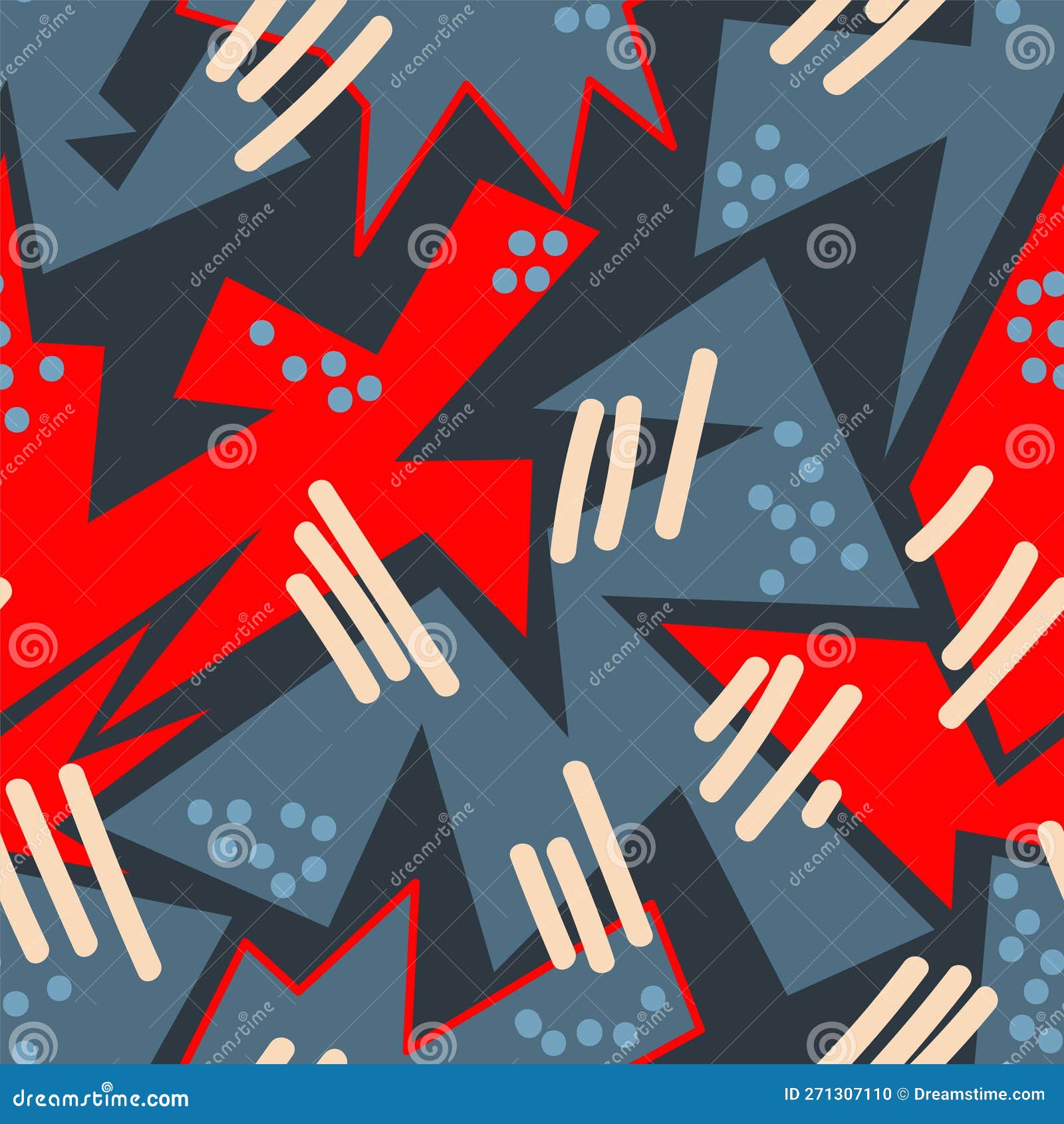 Abstract Urban Pattern with Curved Geometry Elements, Lines and Dots ...