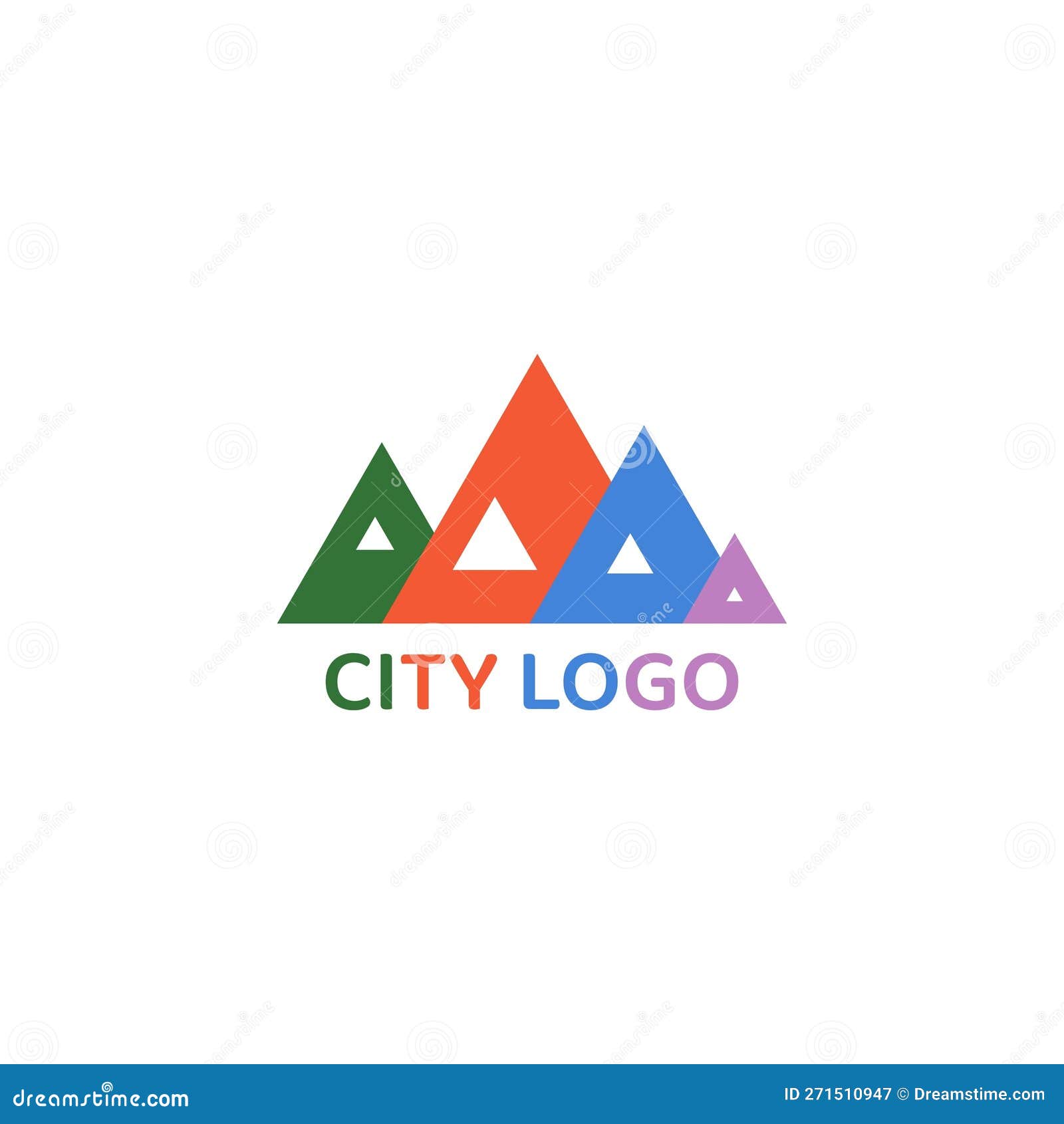 Triangle City Building Logo Stock Vector - Illustration of urban ...