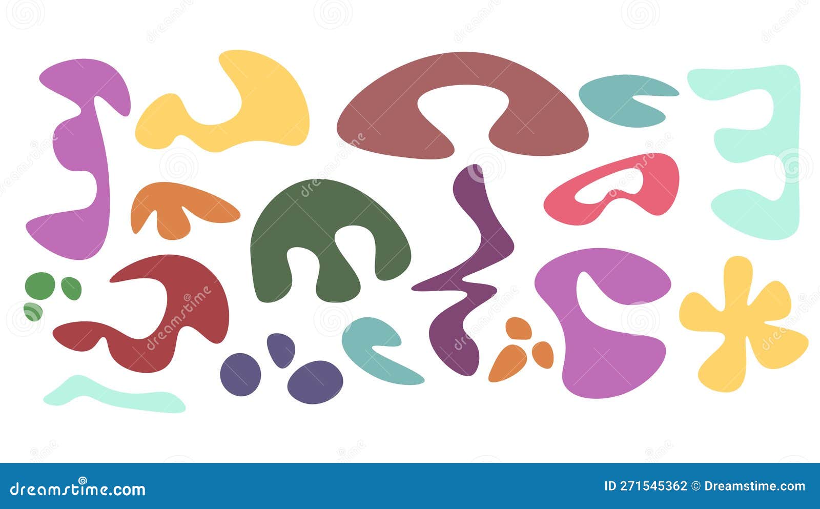 Modern Abstract Shapes Set. Decorative Fluid Forms Elements Design ...