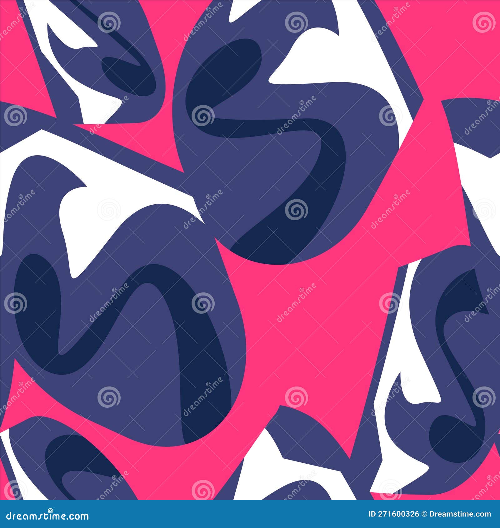 Abstract Seamless Colorful Pattern with Wave Shapes Stock Vector ...