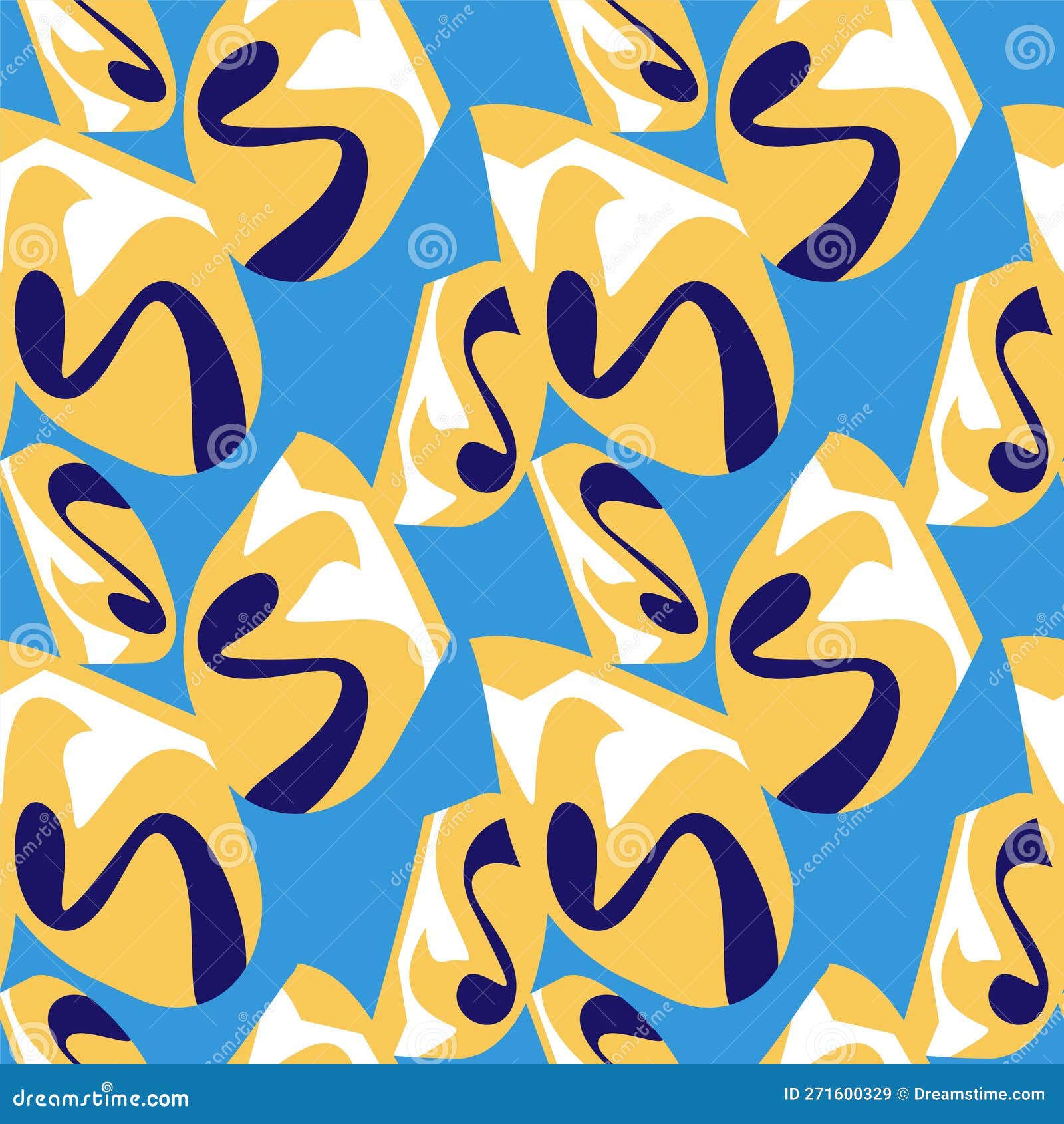 Abstract Seamless Colorful Pattern with Wave Shapes Stock Illustration ...