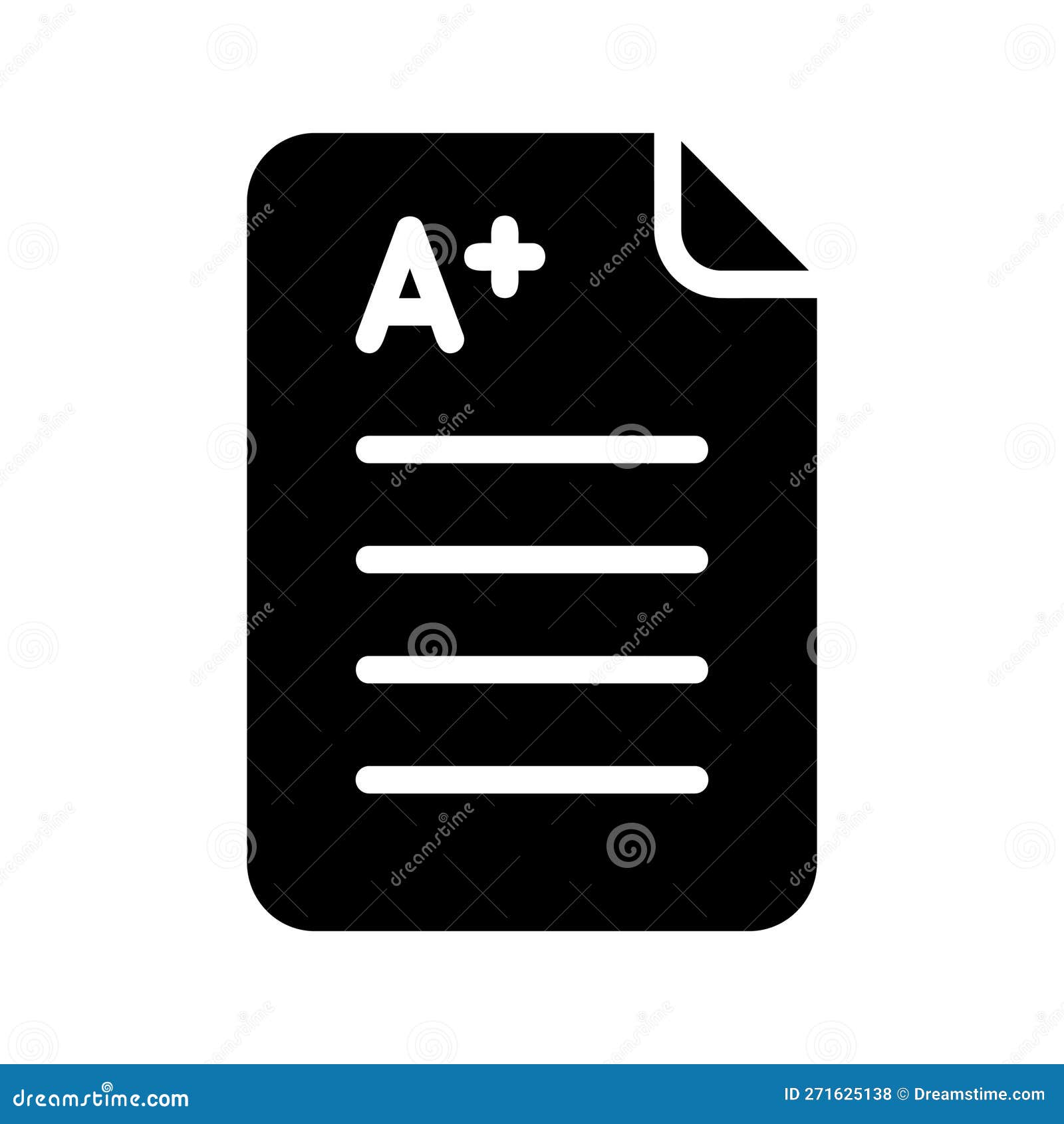 Exam Solid Style Icon stock vector. Illustration of icon - 271625138