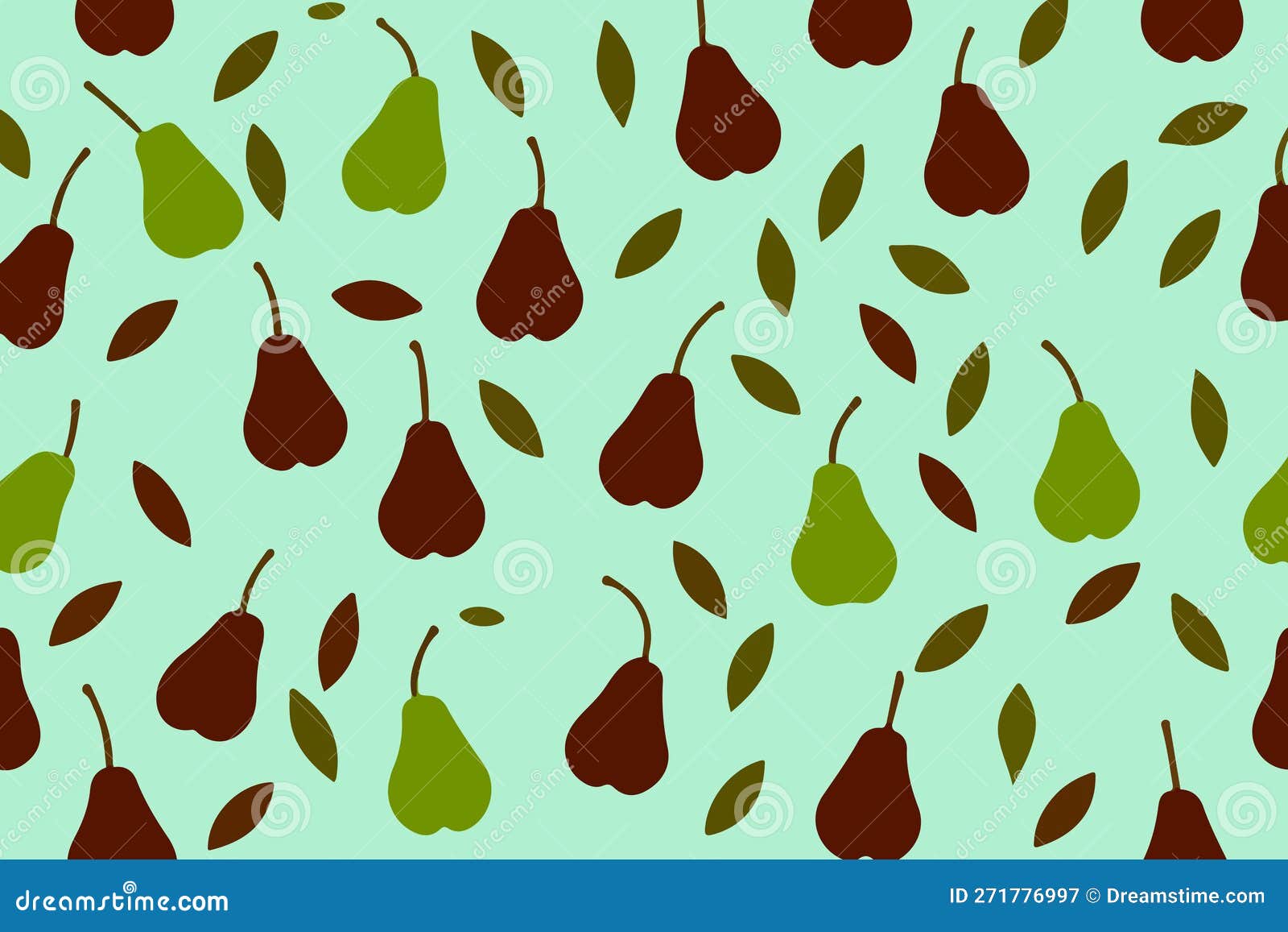 Seamless Pear Pattern - Beautiful Fruit Design for Kitchen and Food ...