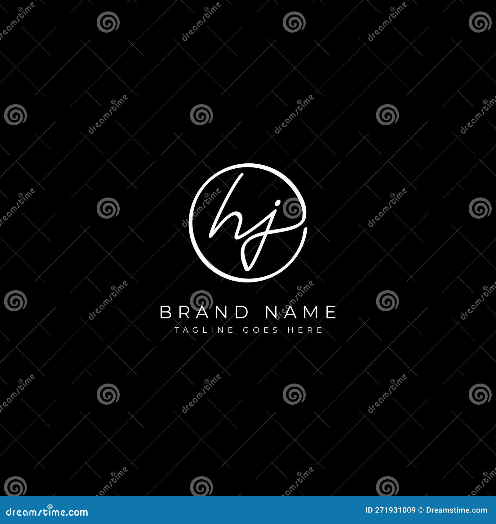 H, J, HJ Initial Letter Handwritten and Signature Vector Logo. Business ...
