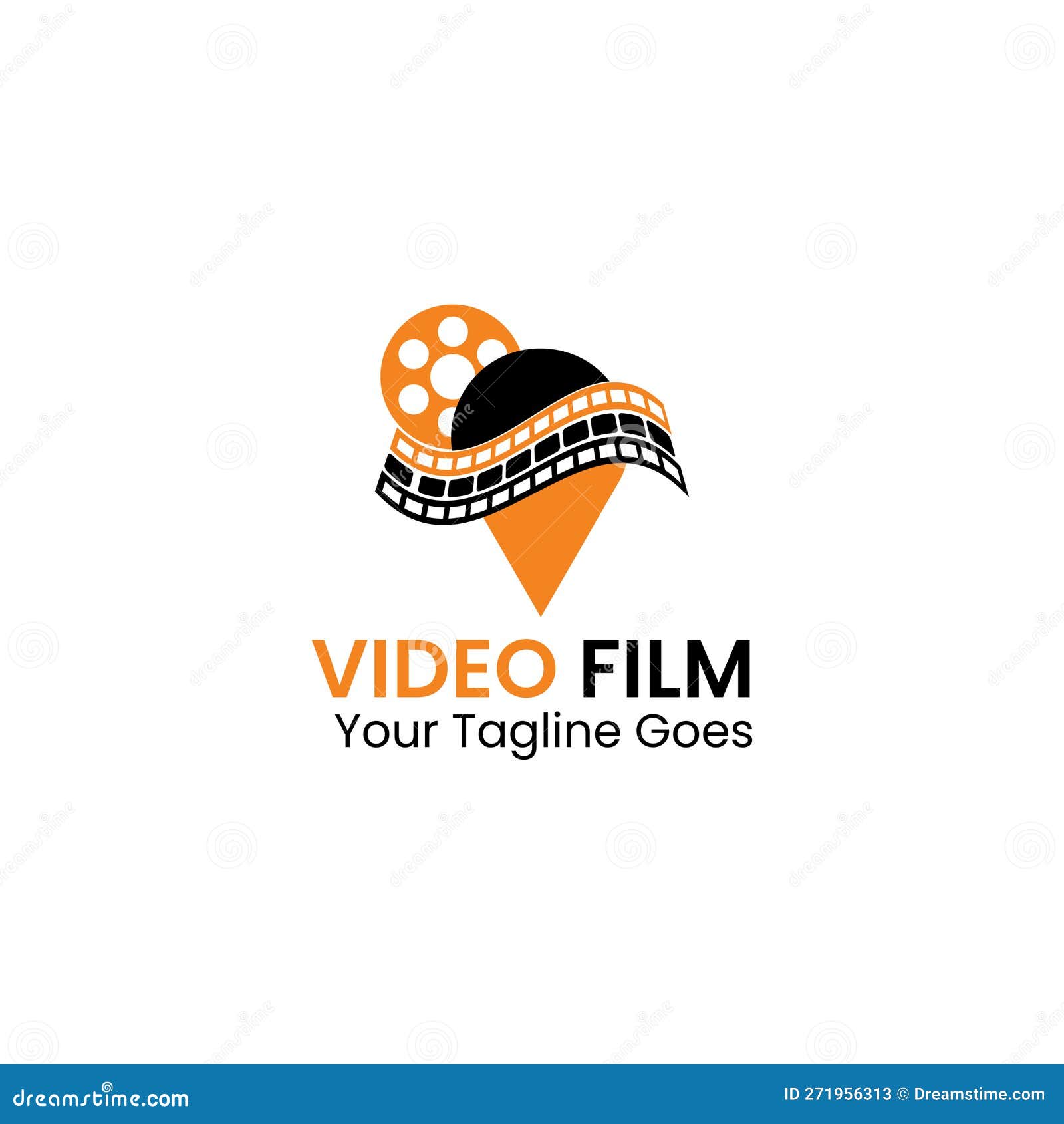 Vidco film logo desing stock vector. Illustration of resizing - 271956313
