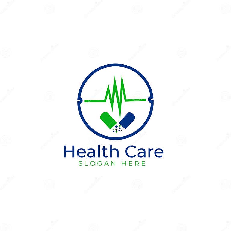 Health Care Logo Design Vector Template Stock Vector - Illustration of ...