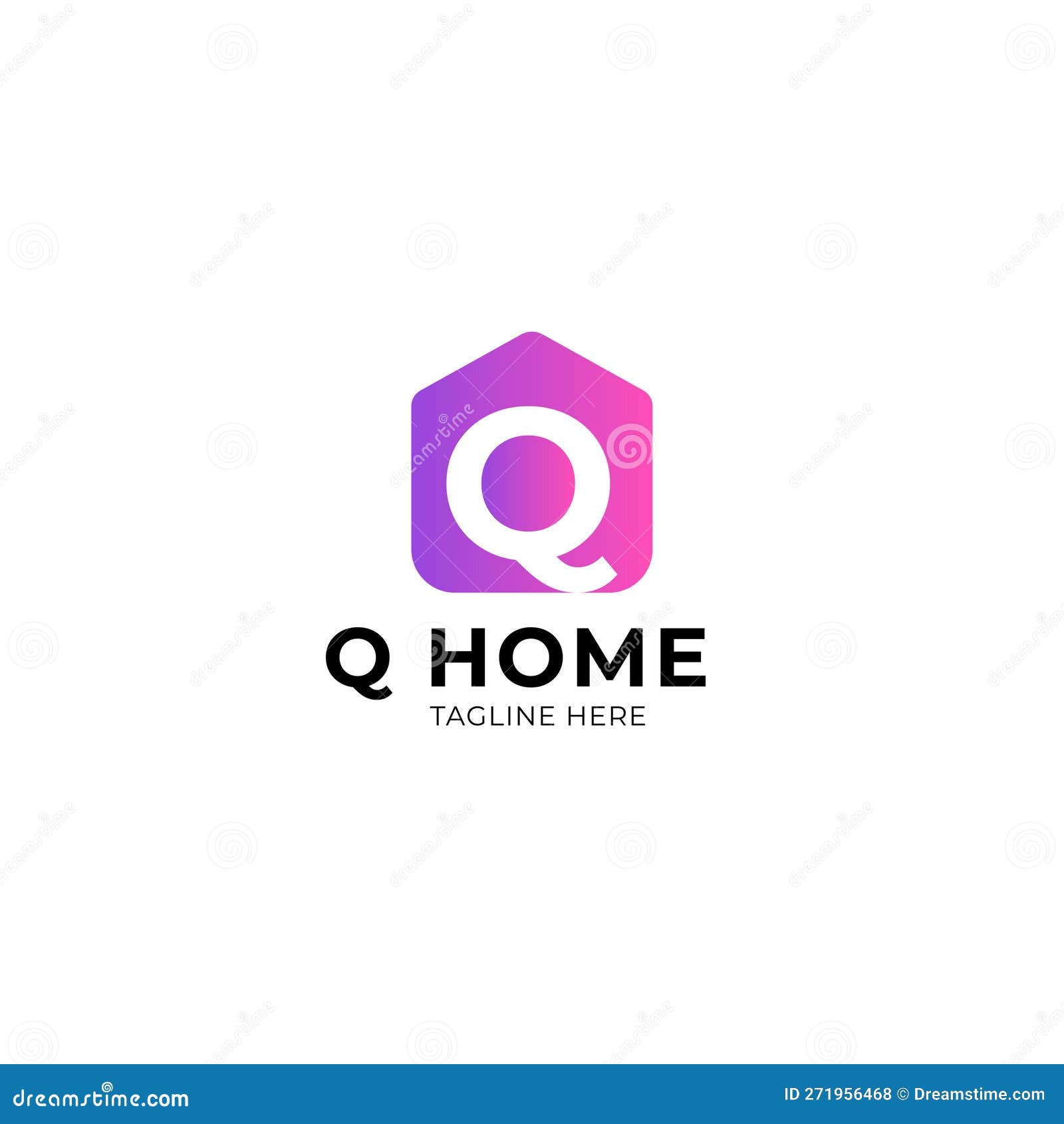 Q Home Logo Design Vector Template Stock Vector - Illustration of logo ...