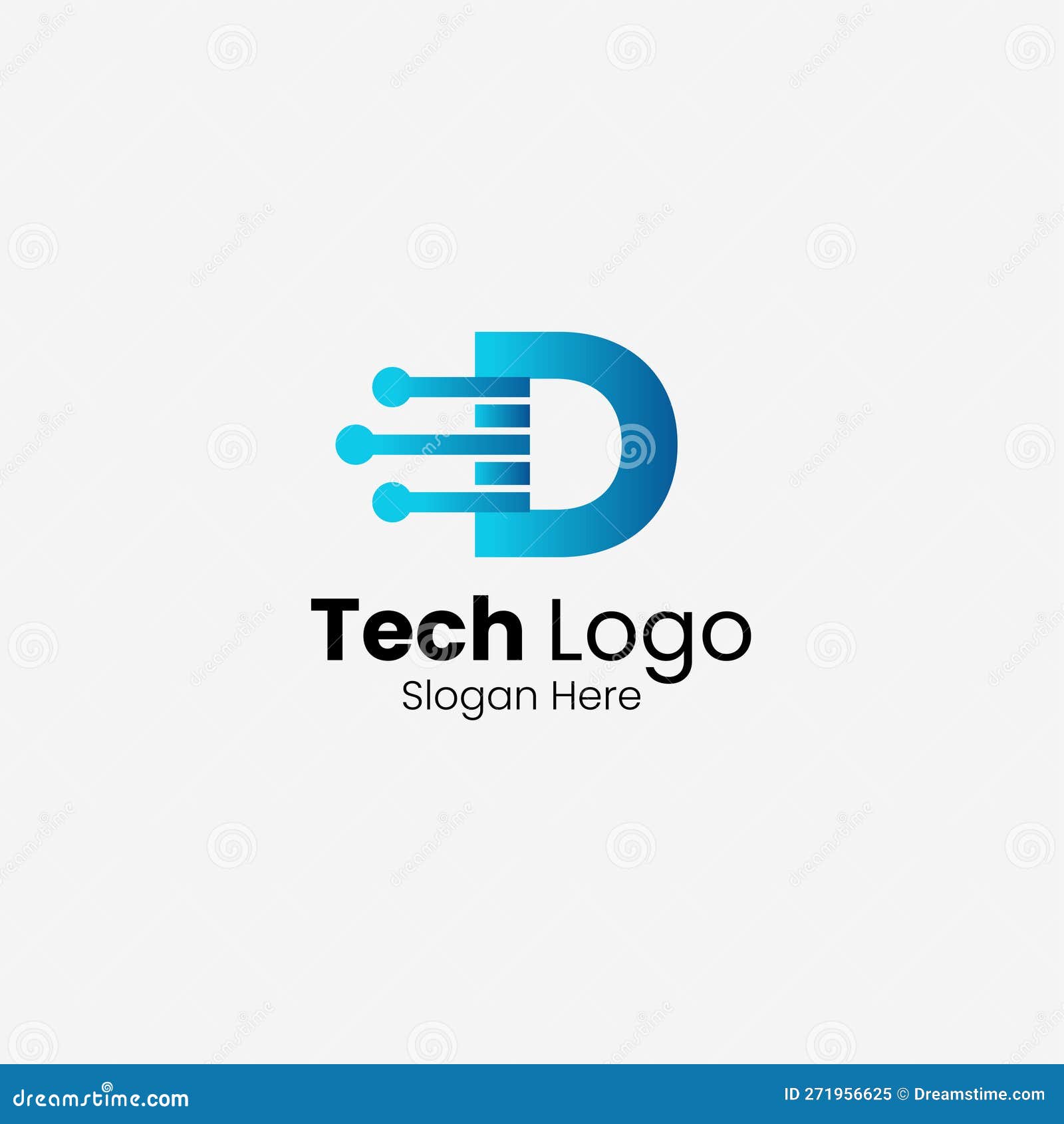 Tech Logo Design Vector Template Stock Vector - Illustration of tlogo ...