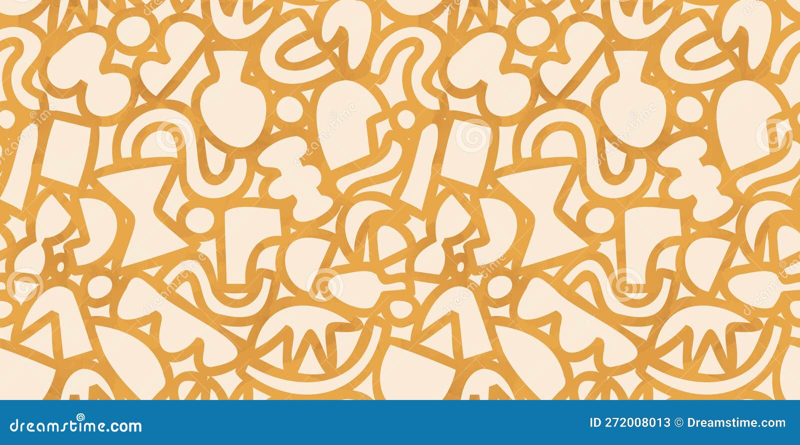 Abstract Watercolor Organic Shape Art Seamless Pattern Illustration ...