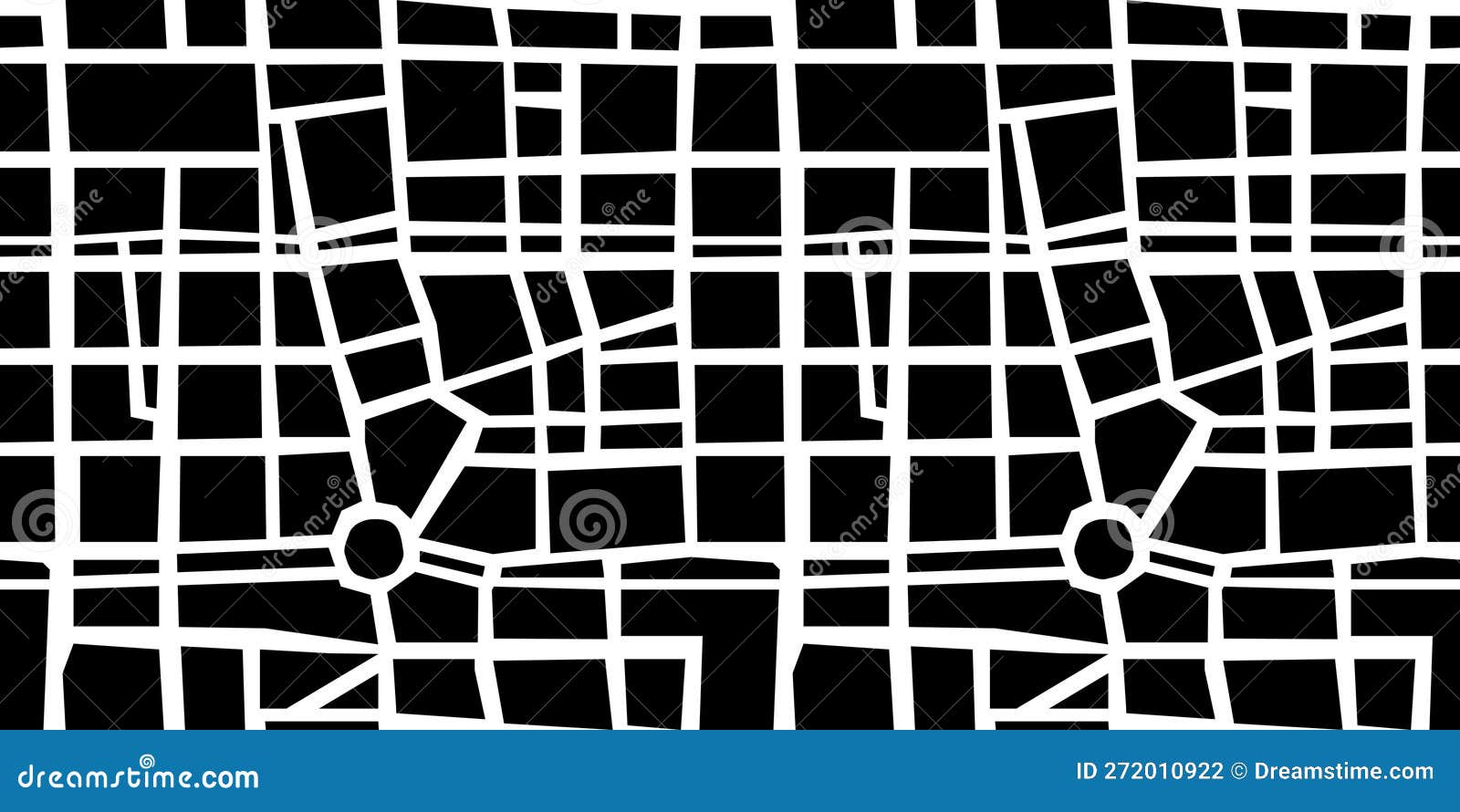 Abstract Geometric City Map Illustration Seamless Pattern Stock ...