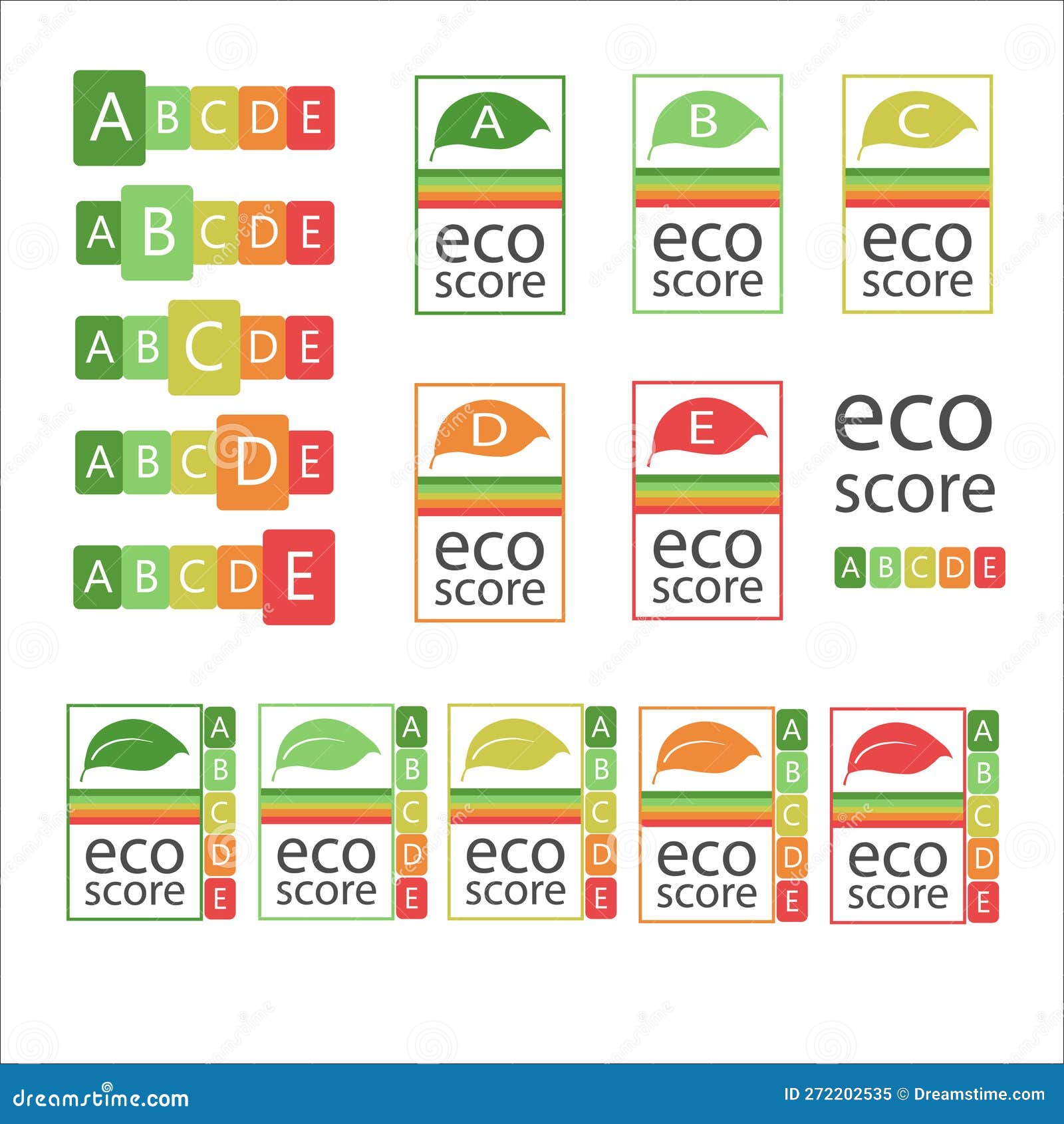 Sustainability Labelling for Food: the New Eco-Score. Stock Vector ...