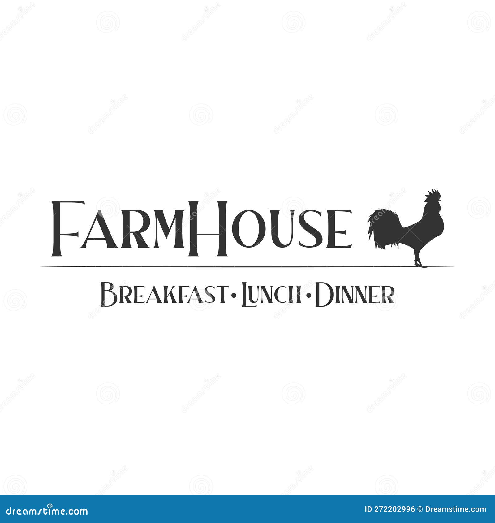 The Farmhouse Breakfast, Lunch, Dinner Logo Design. Stock Illustration ...