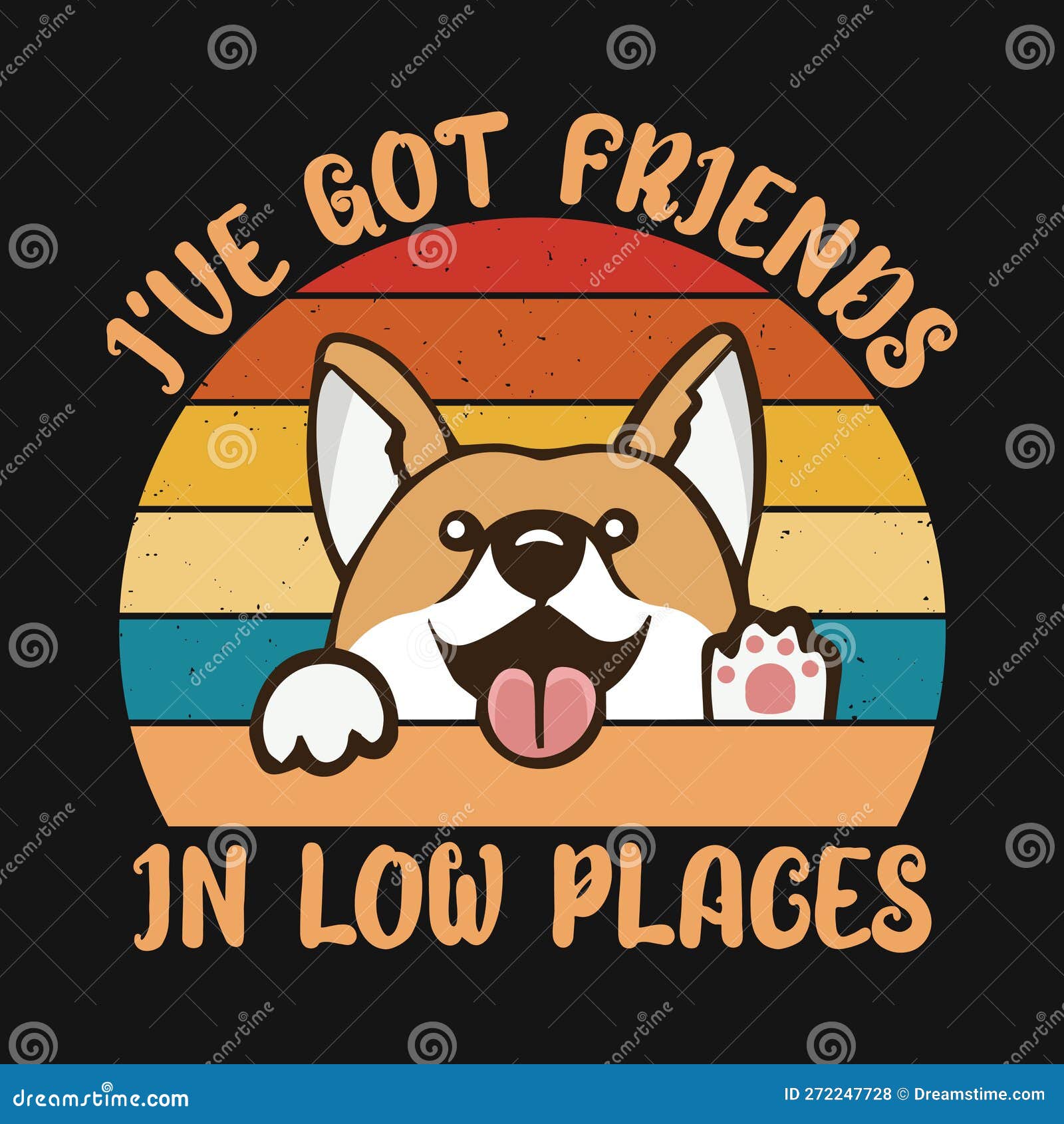 I Ve Got Friends in Low Places Stock Vector - Illustration of baby ...