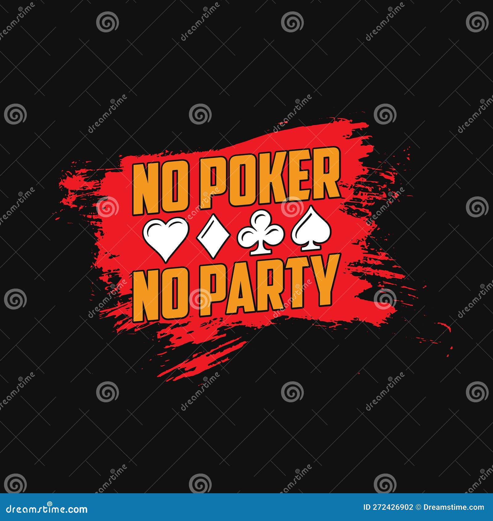 No poker no party stock vector. Illustration of card - 272426902