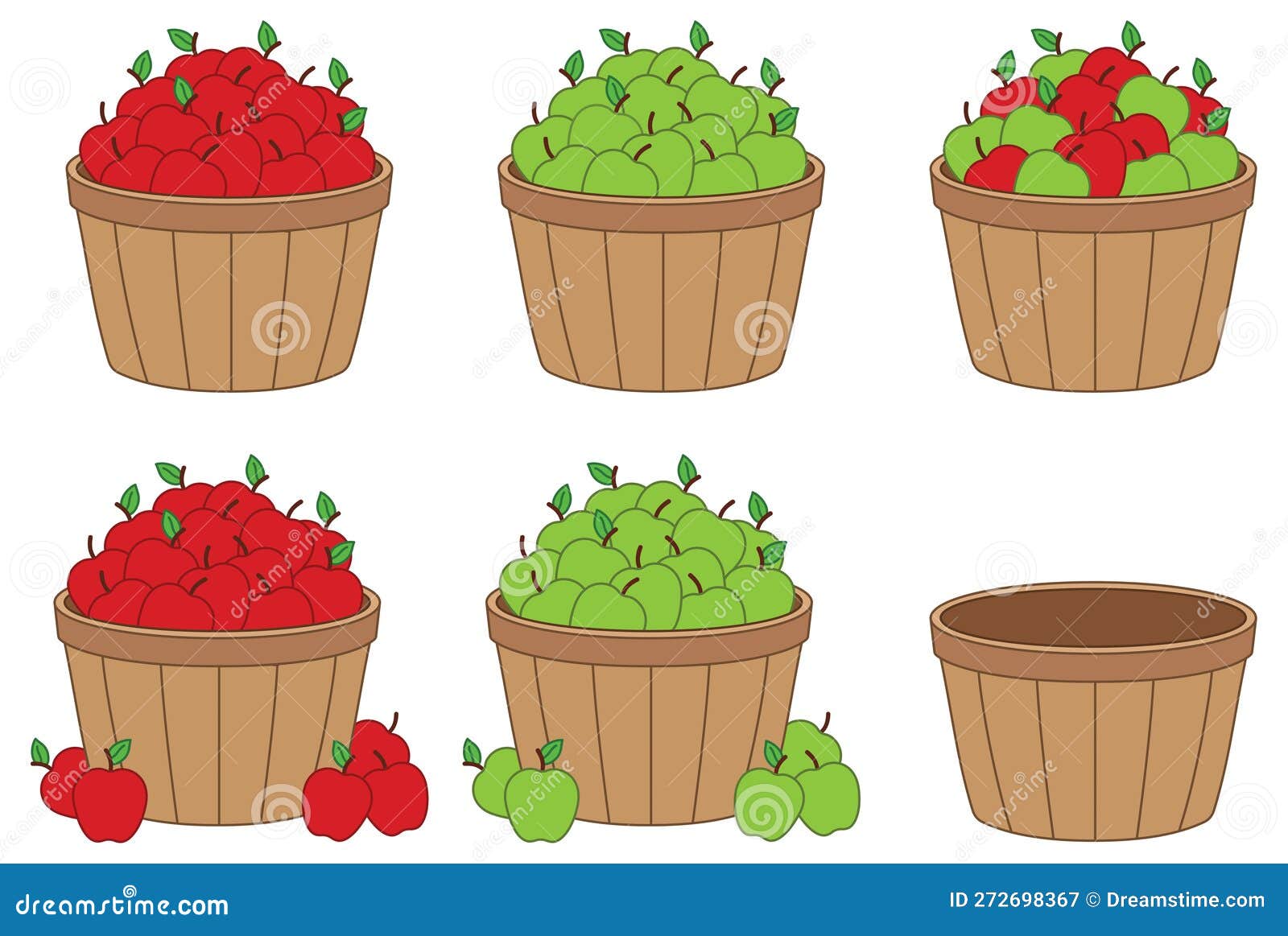 Empty Apple Basket Clipart