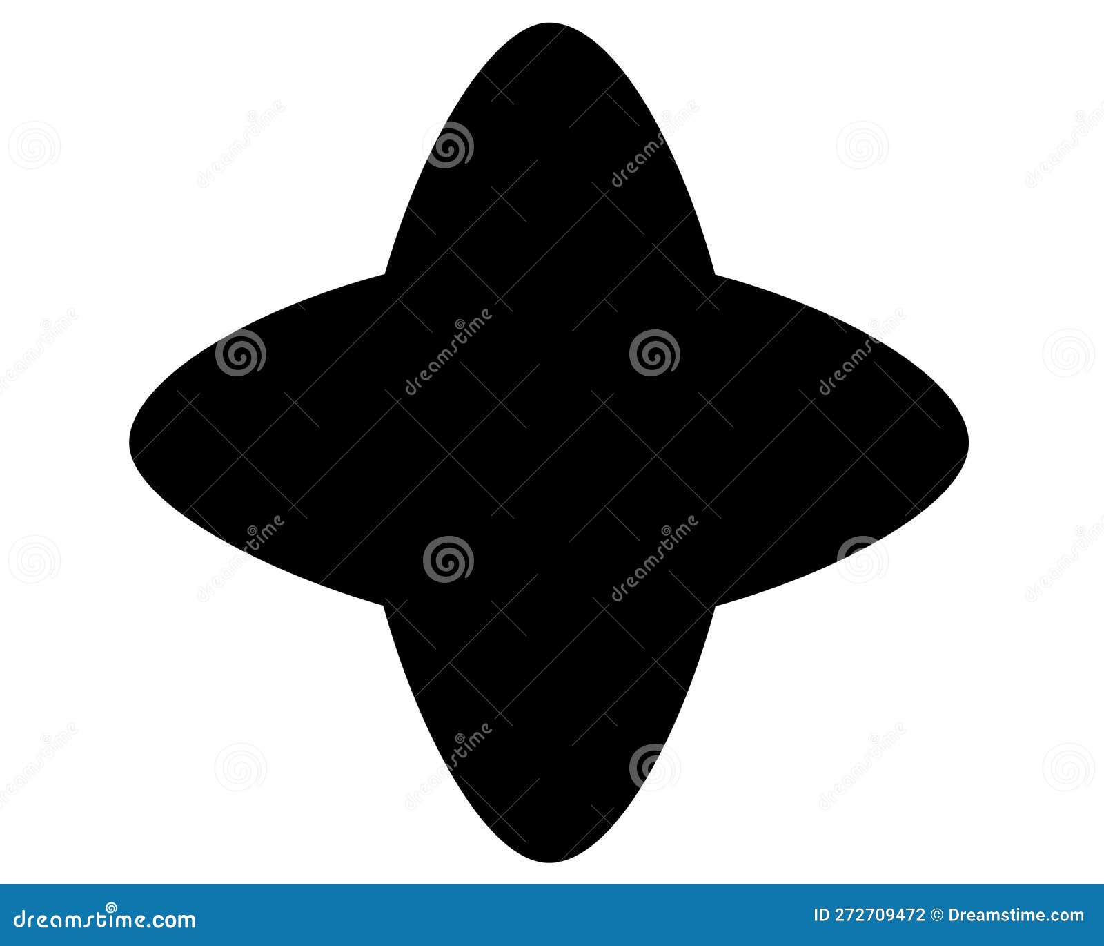 Four-pointed Geometric Star - Vector Silhouette Picture For Logo Or ...