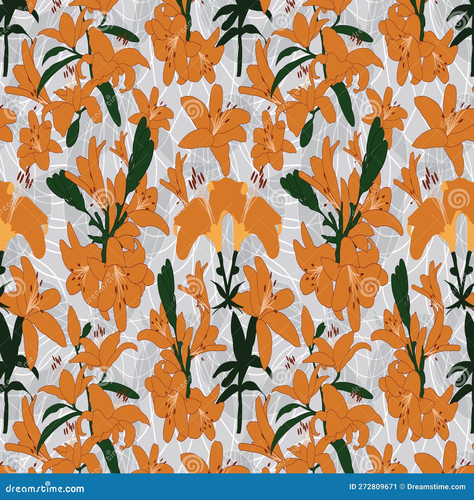 Floral Vector Repeat Pattern Stock Vector - Illustration of plant ...