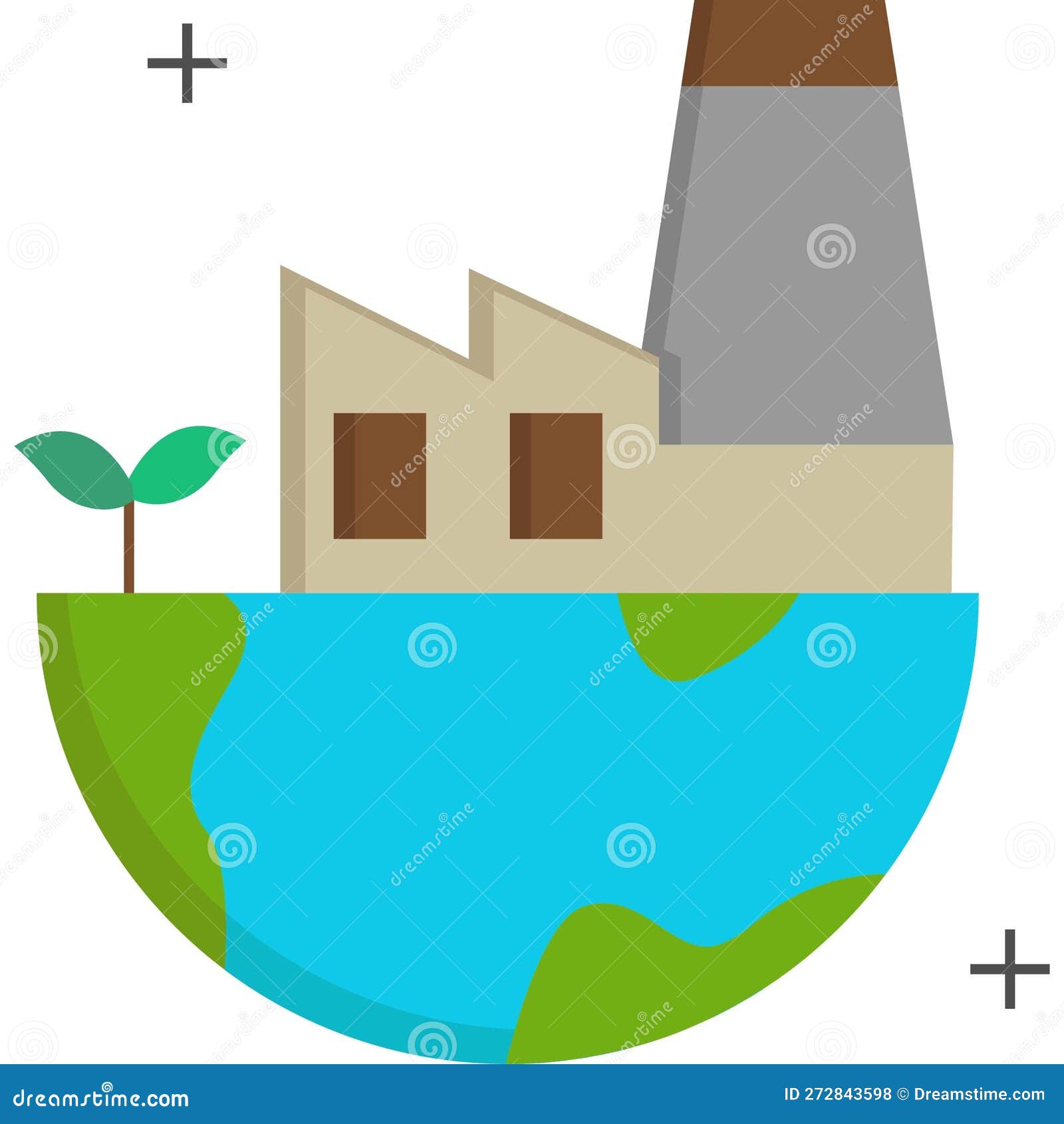 Factory Which Can Easily Edit or Modify Stock Illustration ...