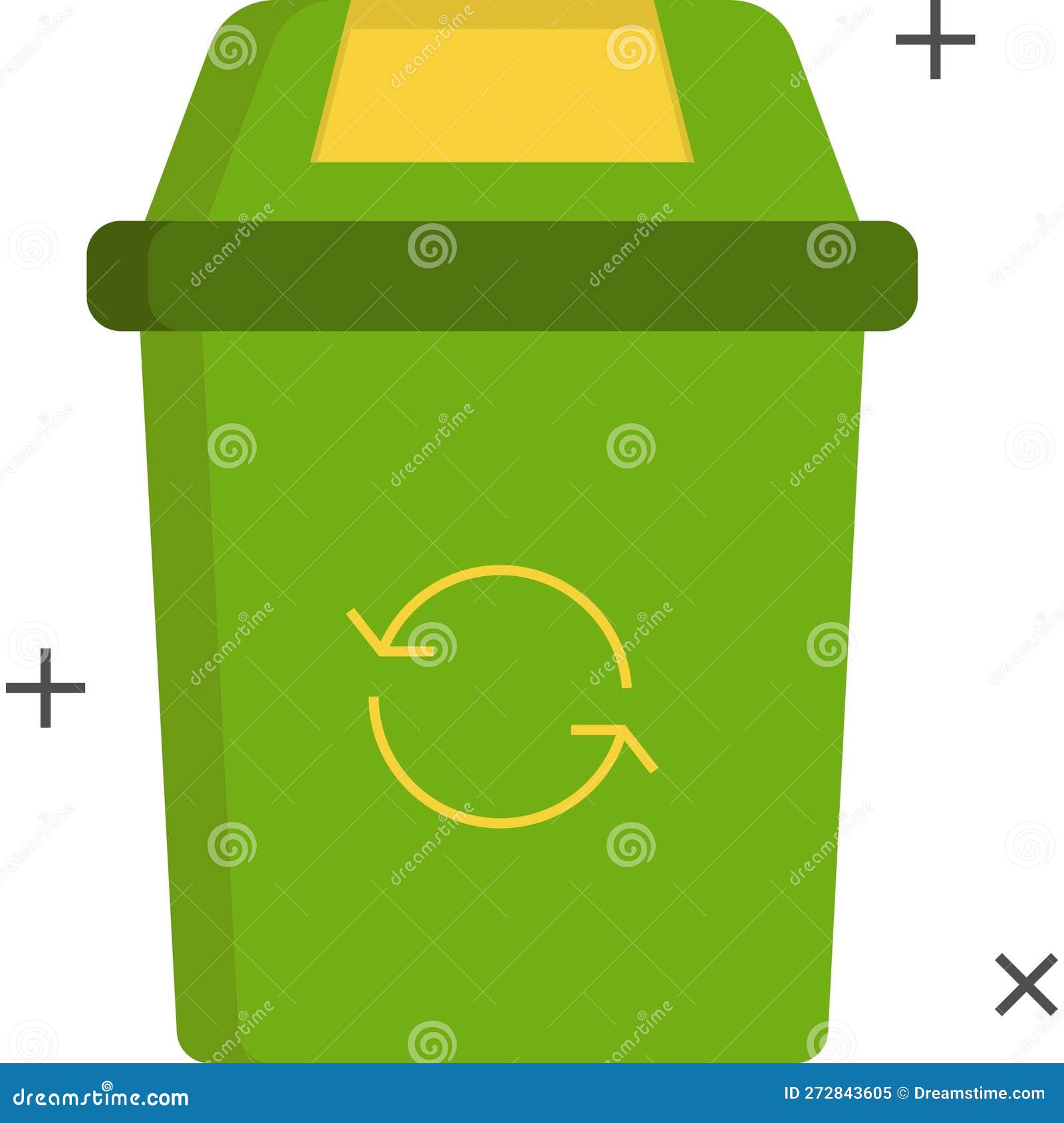Garbage Recycling Which Can Easily Edit or Modify Stock Illustration ...