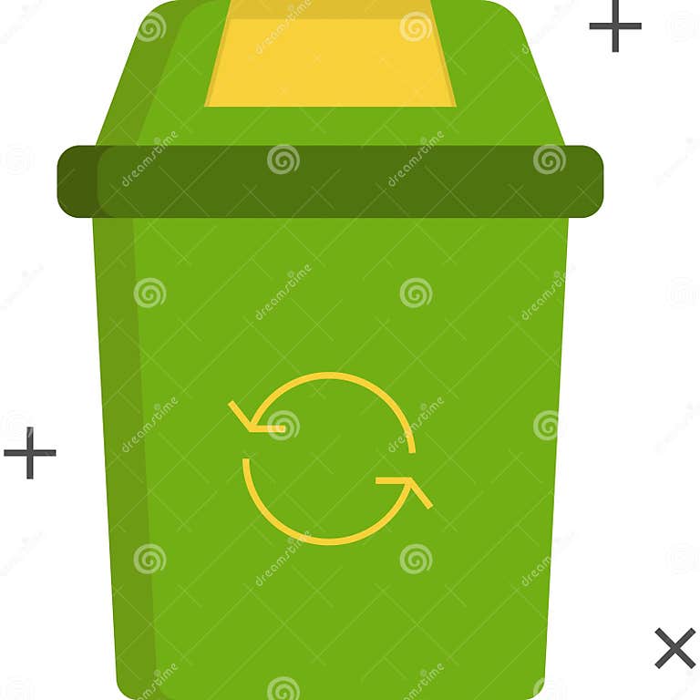 Garbage Recycling Which Can Easily Edit or Modify Stock Illustration ...