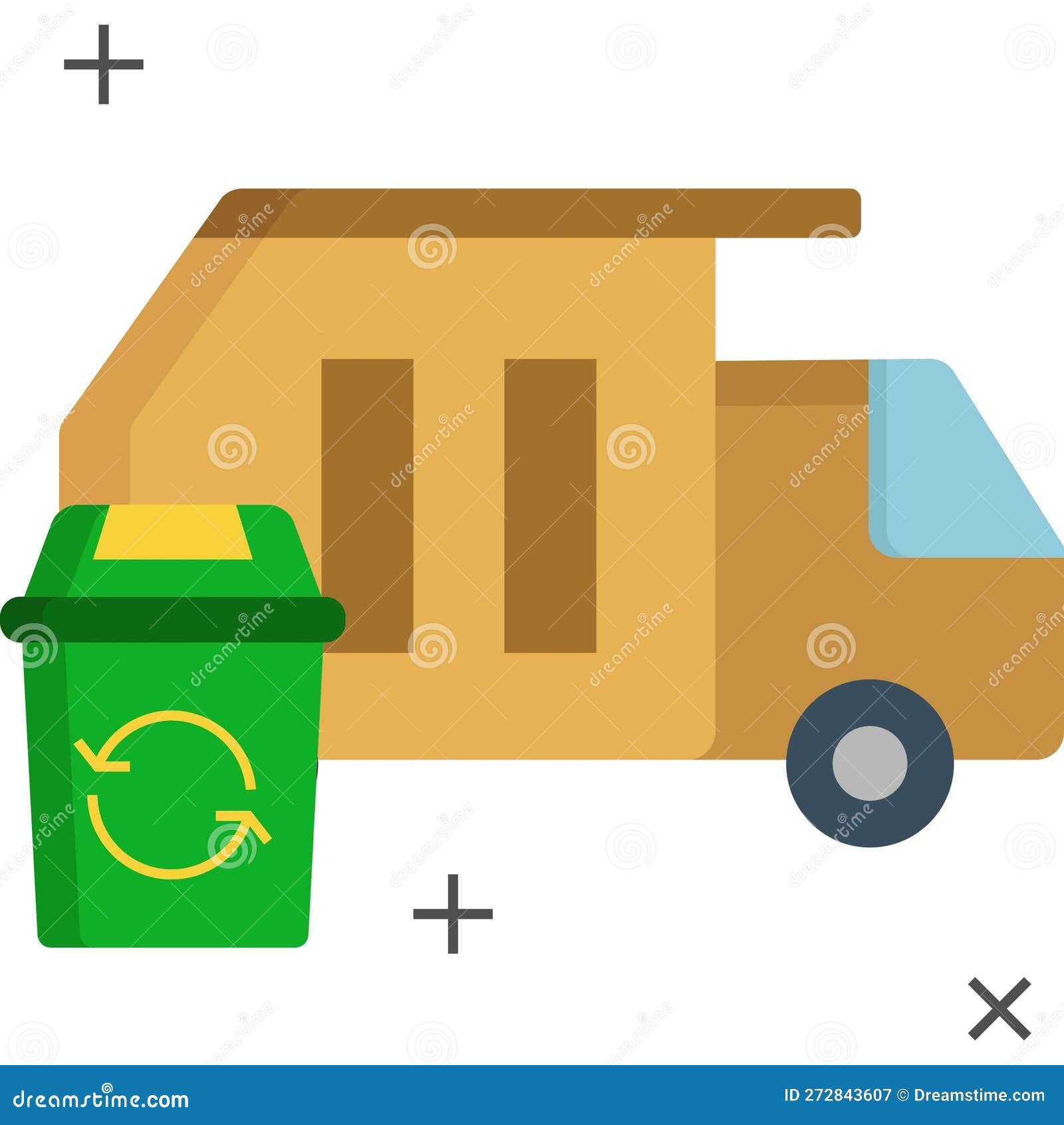 Garbage Truck Which Can Easily Edit or Modify Stock Illustration ...