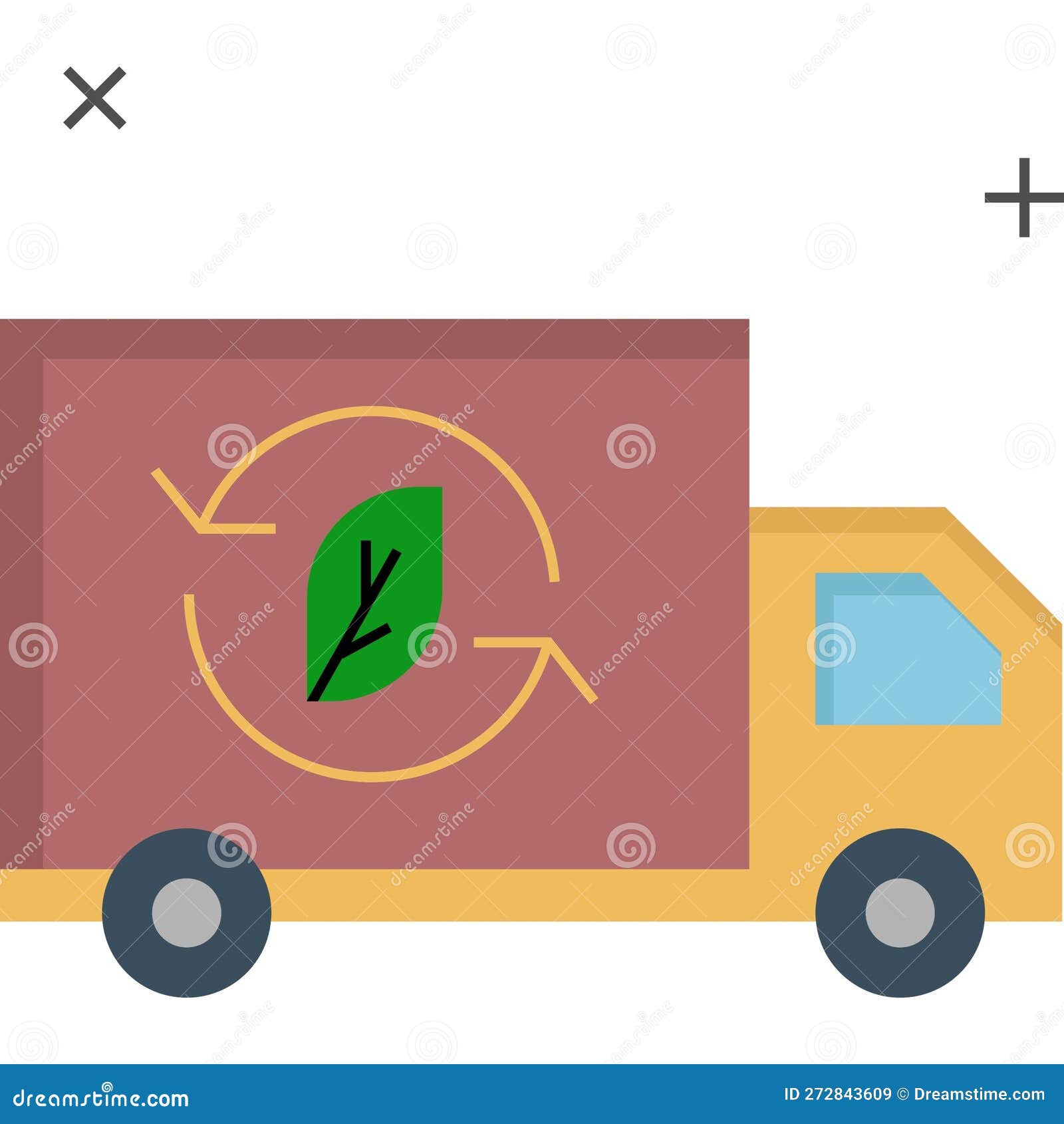 Garbage Truck Which Can Easily Edit or Modify Stock Illustration ...