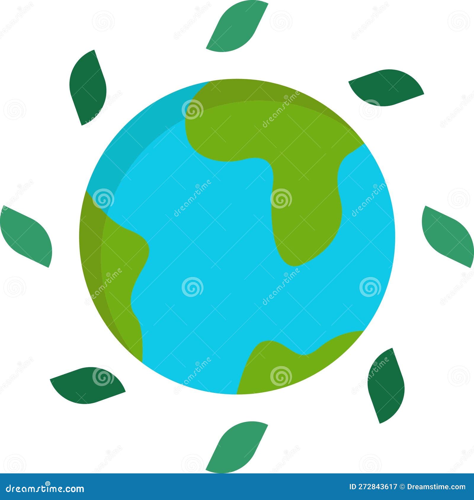 Green Earth Which Can Easily Edit or Modify Stock Illustration ...