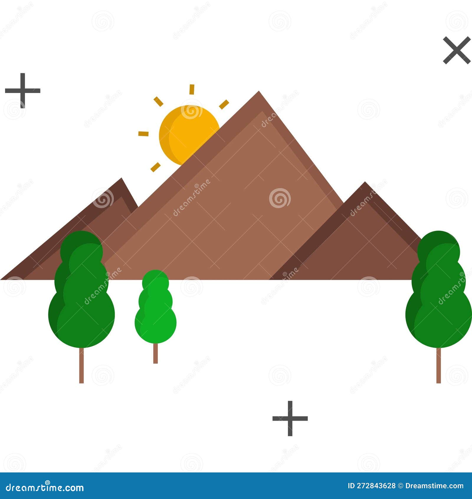 Mountain Which Can Easily Edit or Modify Stock Illustration ...