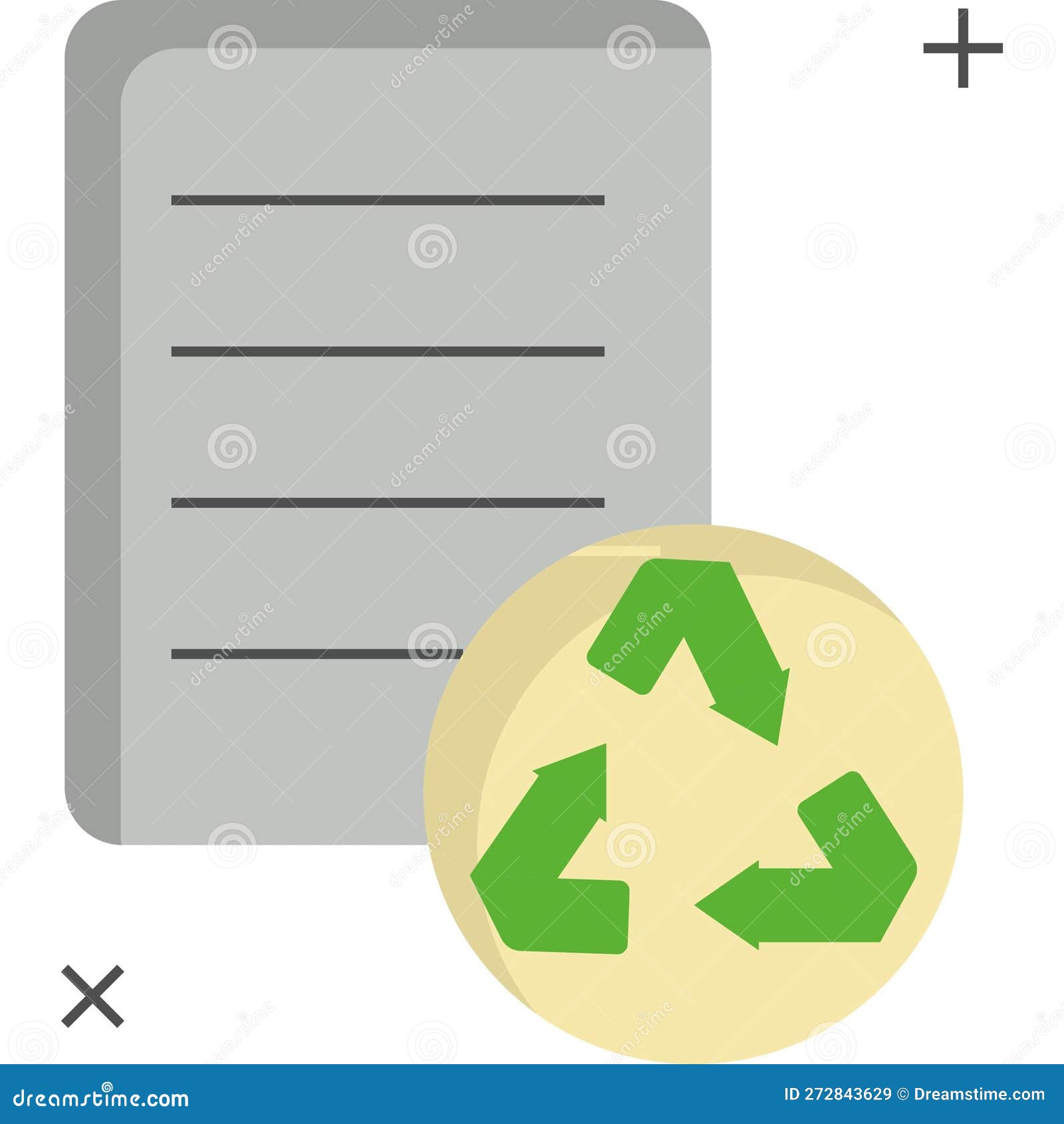 Paper Recycling Which Can Easily Edit or Modify Stock Illustration ...
