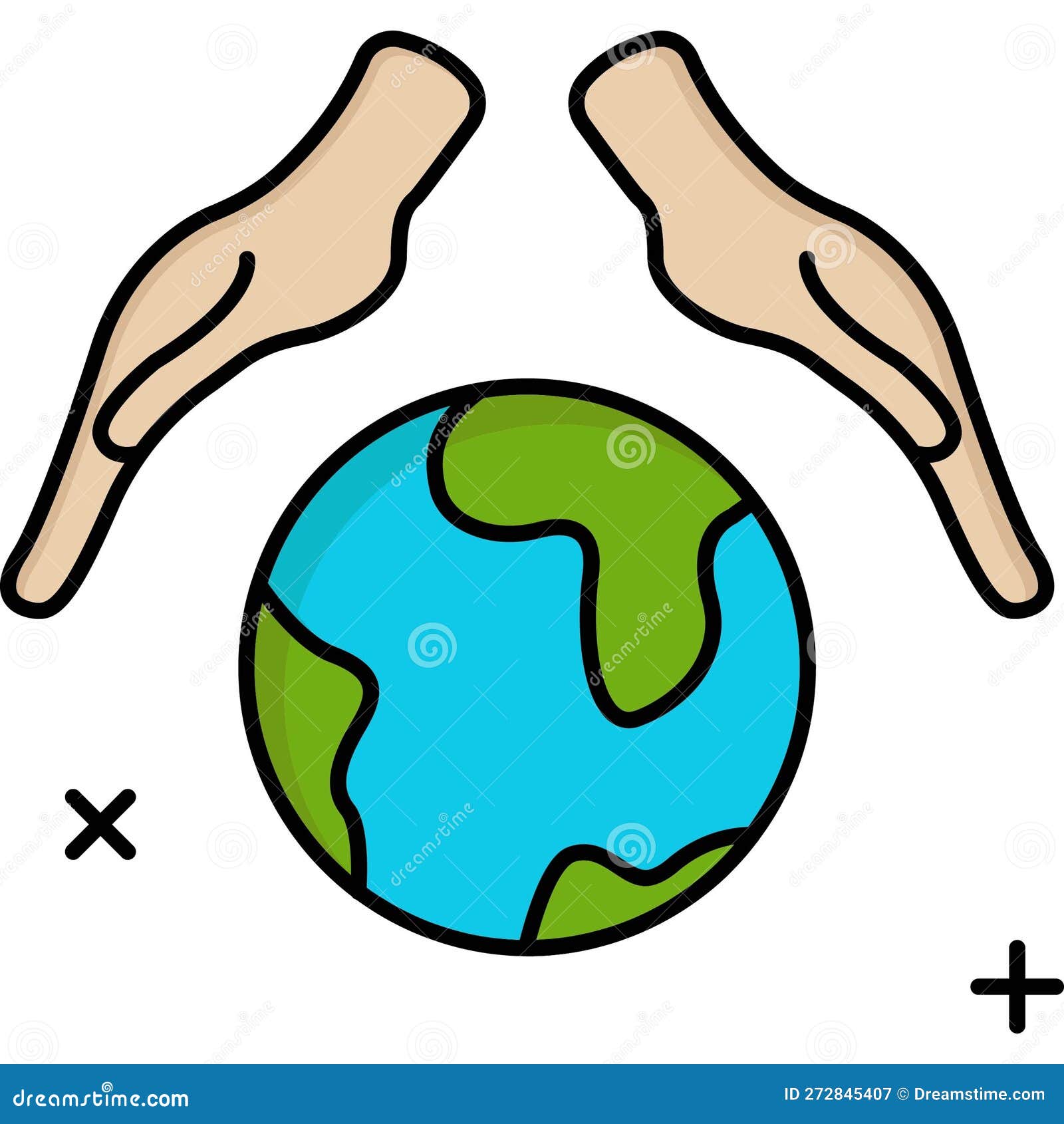 Save Earth Which Can Easily Edit or Modify Stock Illustration ...