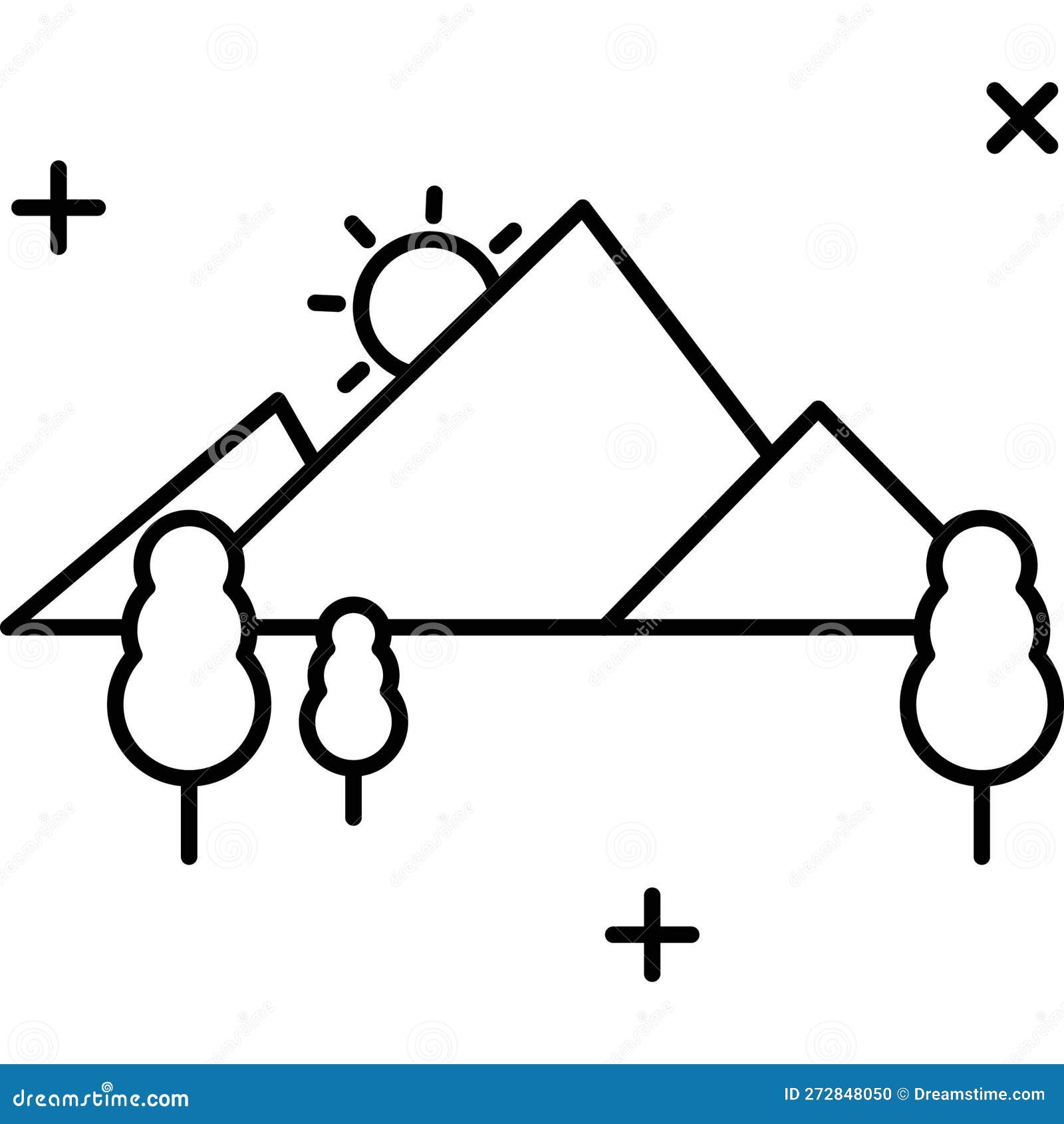 Mountain Which Can Easily Edit or Modify Stock Illustration ...