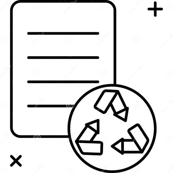 Paper Recycling Which Can Easily Edit or Modify Stock Illustration ...