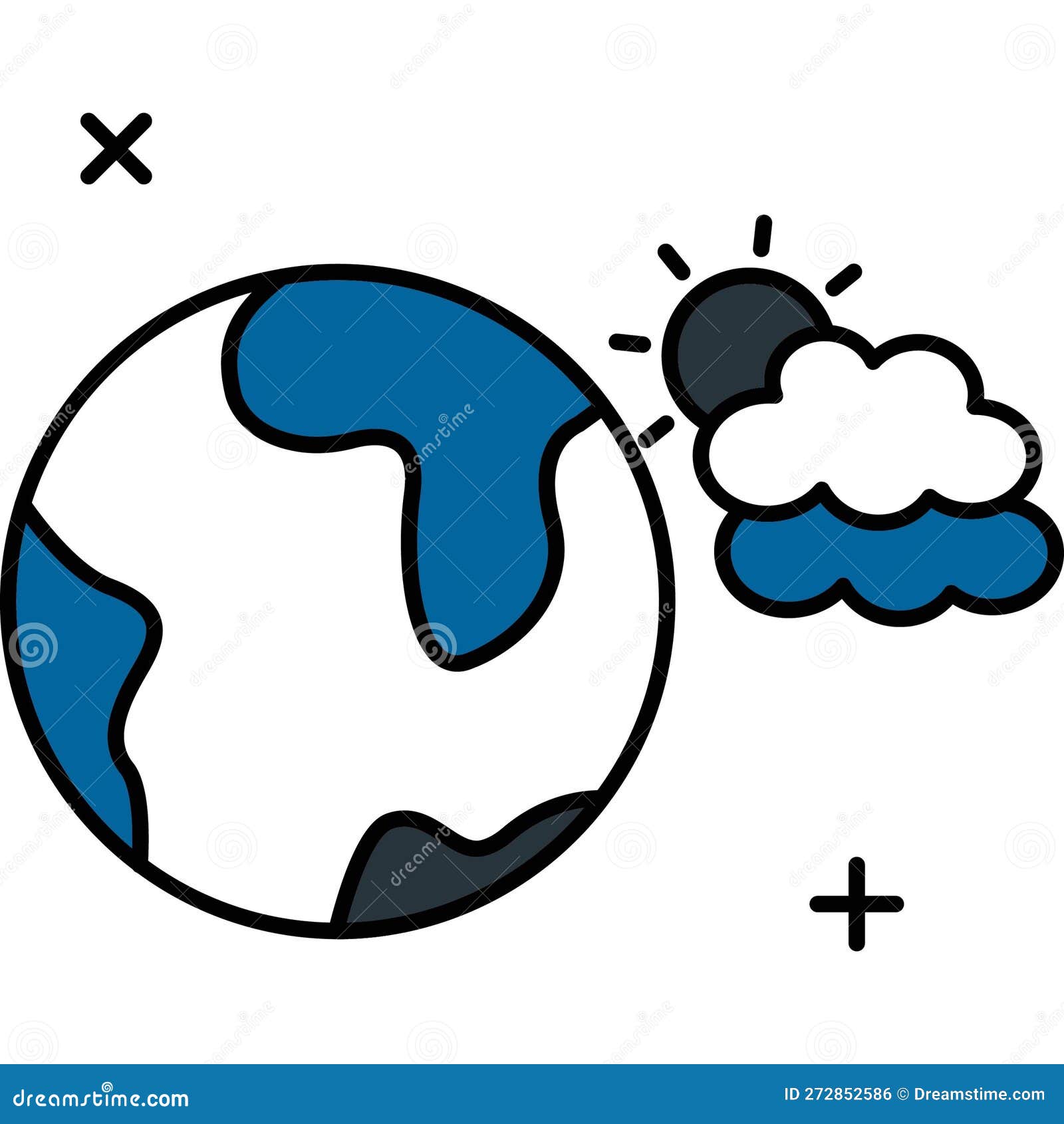 EARTH Which Can Easily Edit or Modify Stock Illustration - Illustration ...