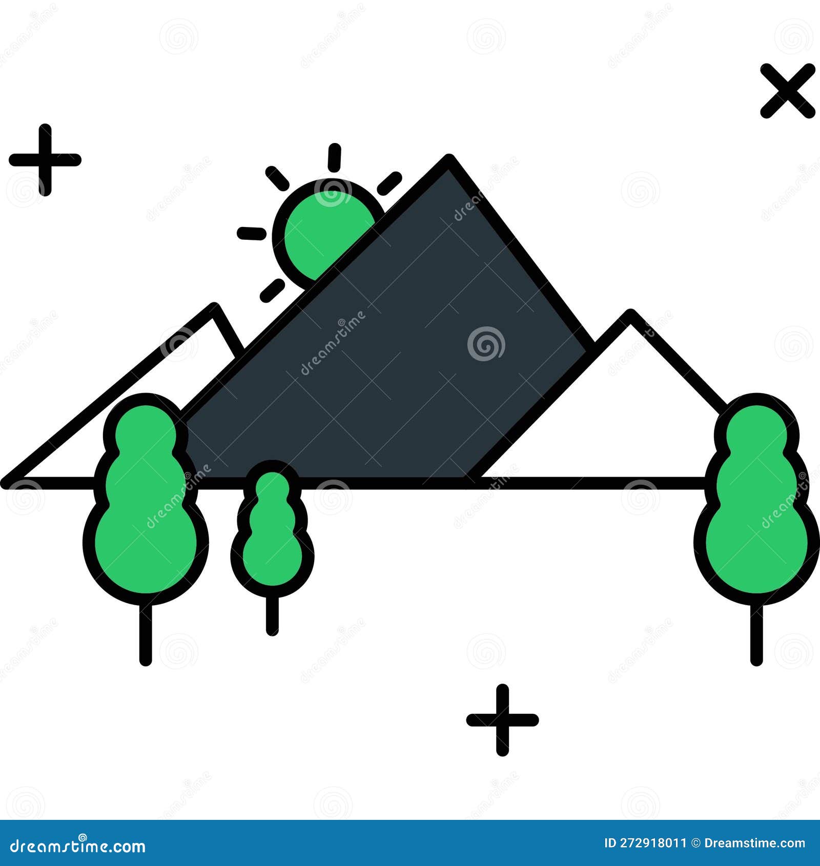 Mountain Which Can Easily Edit or Modify Stock Illustration ...