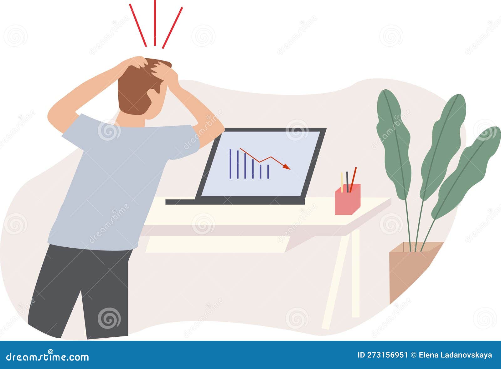 Financial Infographics Charts Growth Arrows And Laptop Computer Icon ...