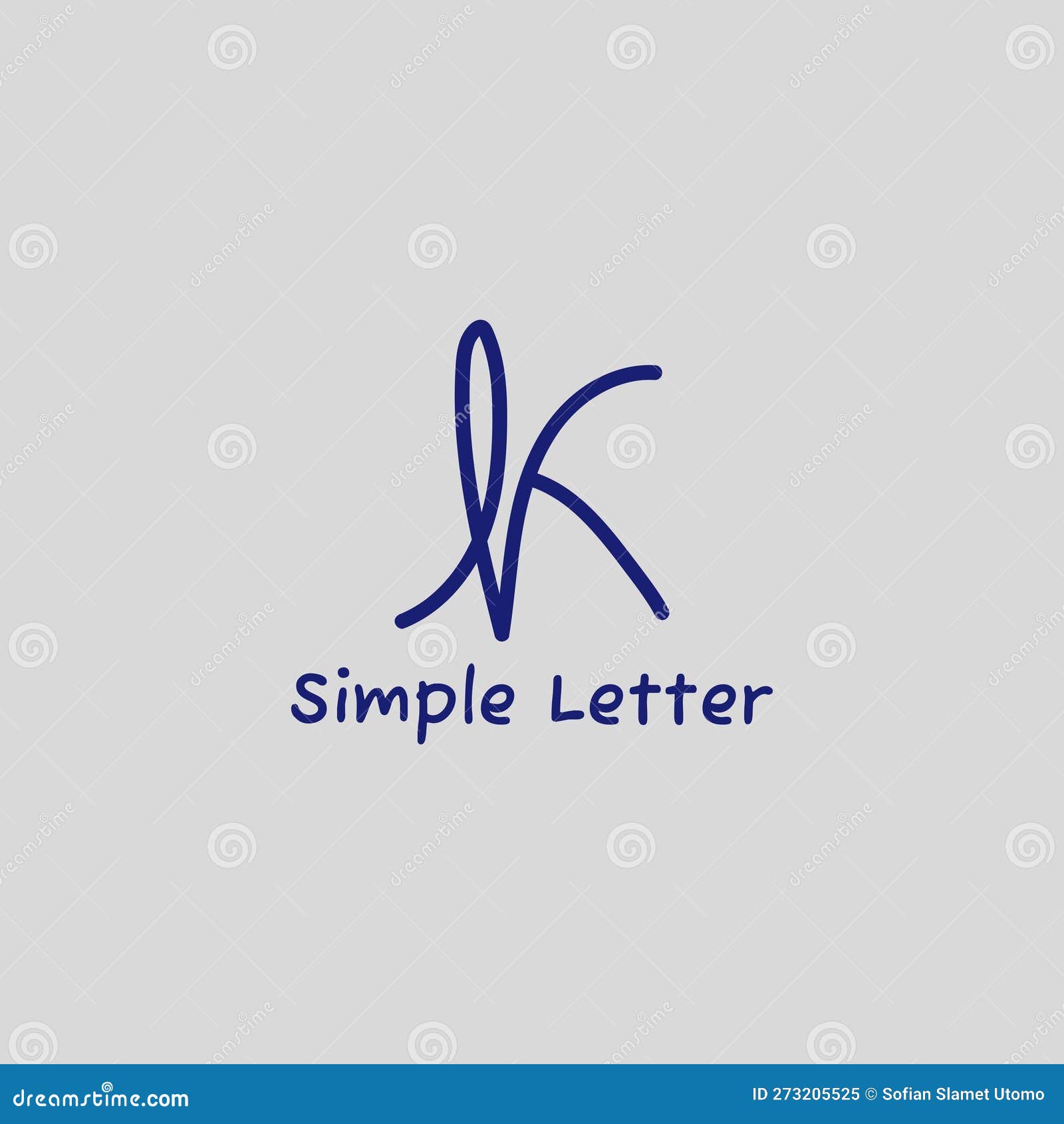 Simple K Script Letter Logo Stock Vector - Illustration of logo ...