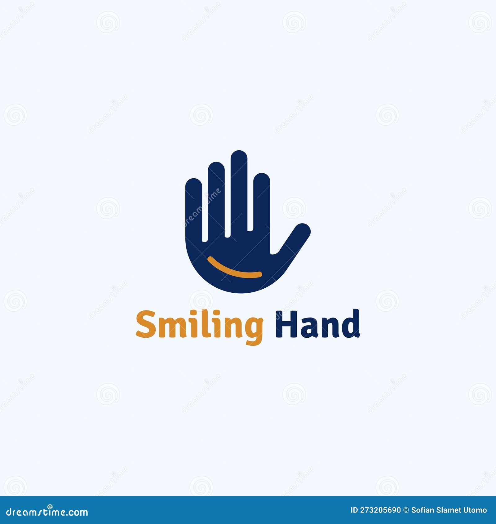 Smiling Hand Logo stock vector. Illustration of human - 273205690