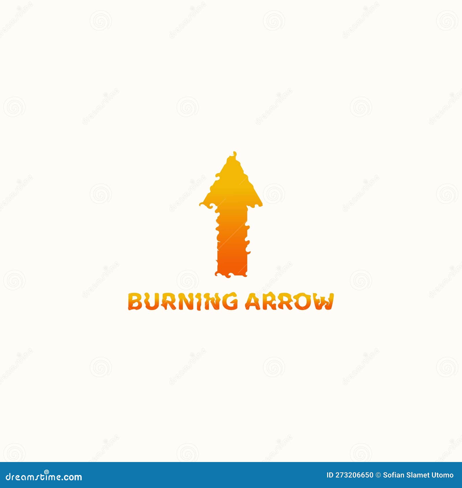 Burning Arrow Logo Upward stock vector. Illustration of upward - 273206650