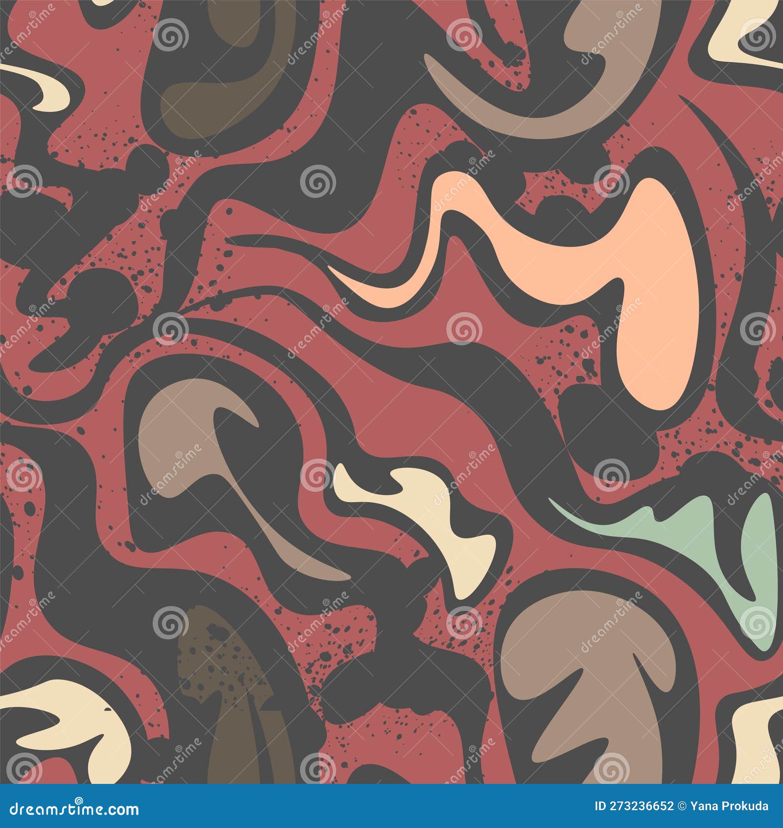 Abstract Psychedelic Colorful Pattern with Wave Shapes Stock ...