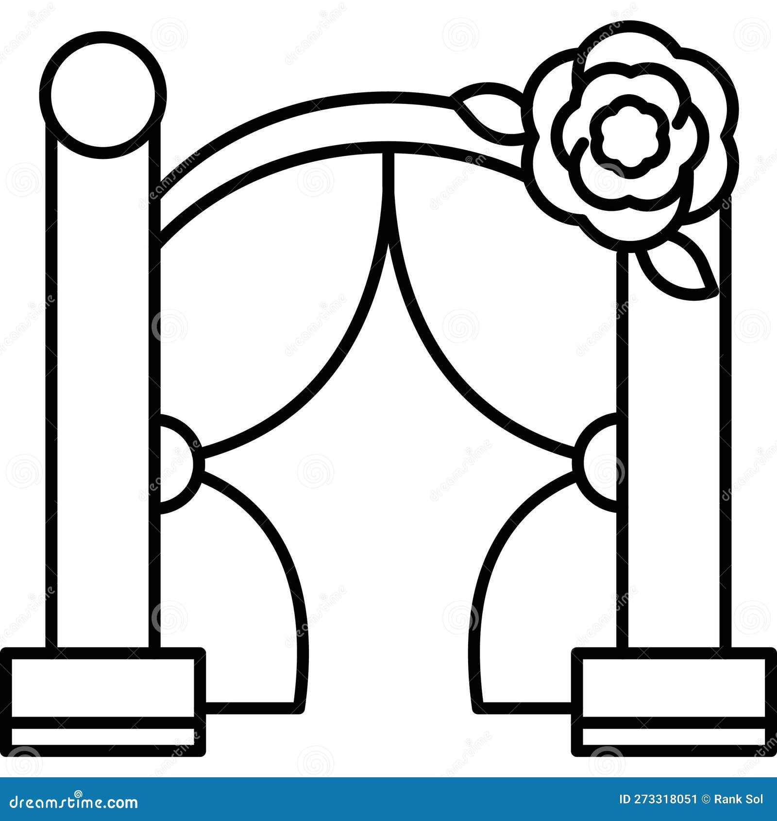 Wedding Arch Which Can Easily Edit or Modify Stock Illustration ...