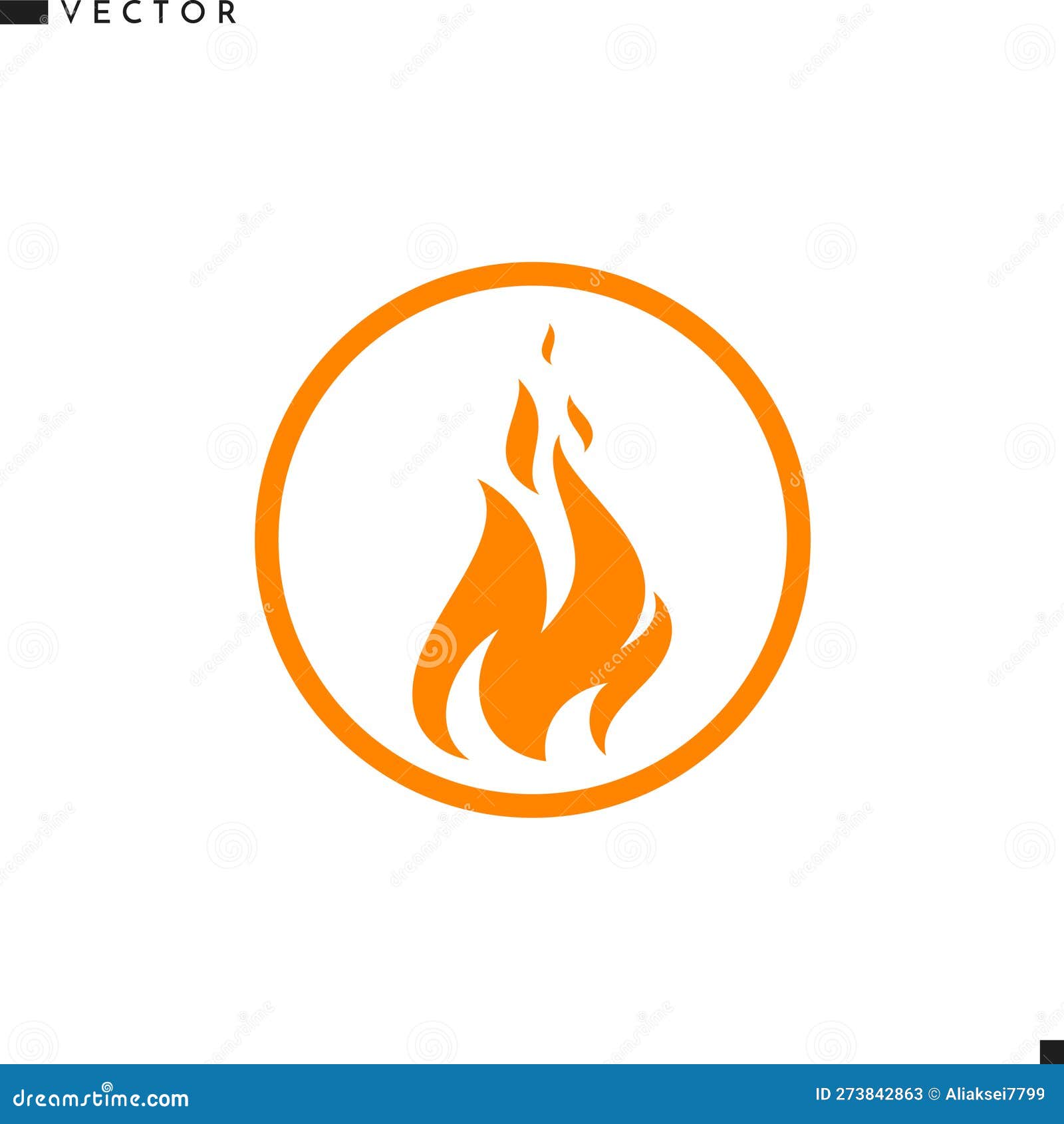 Red Fire Sign. Abstract Emblem Stock Vector - Illustration of design ...