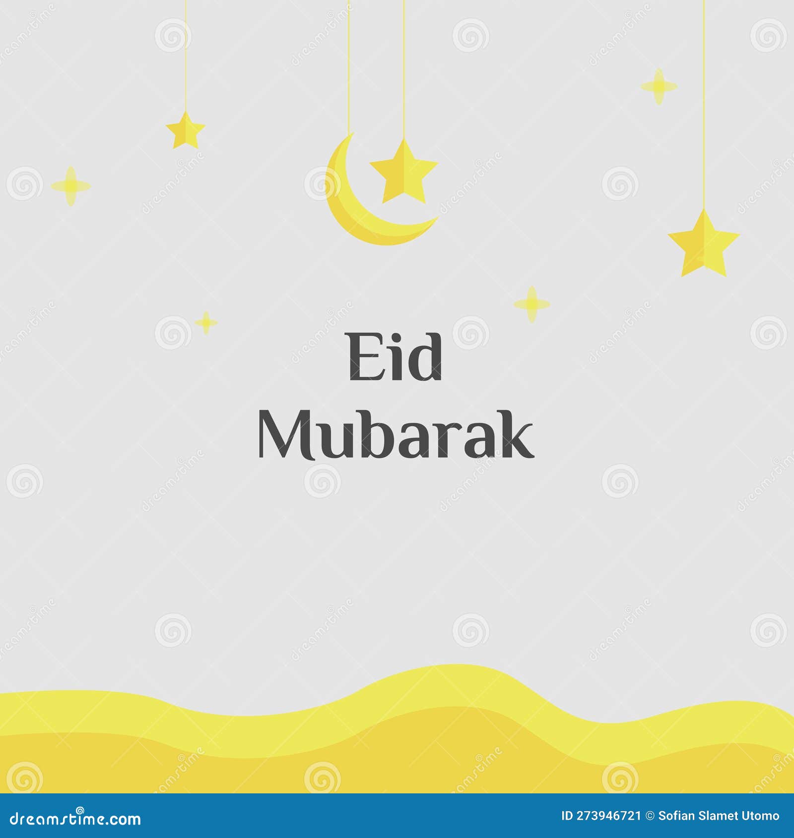 Simple Eid Mubarak Poster Design Stock Vector - Illustration of arab ...