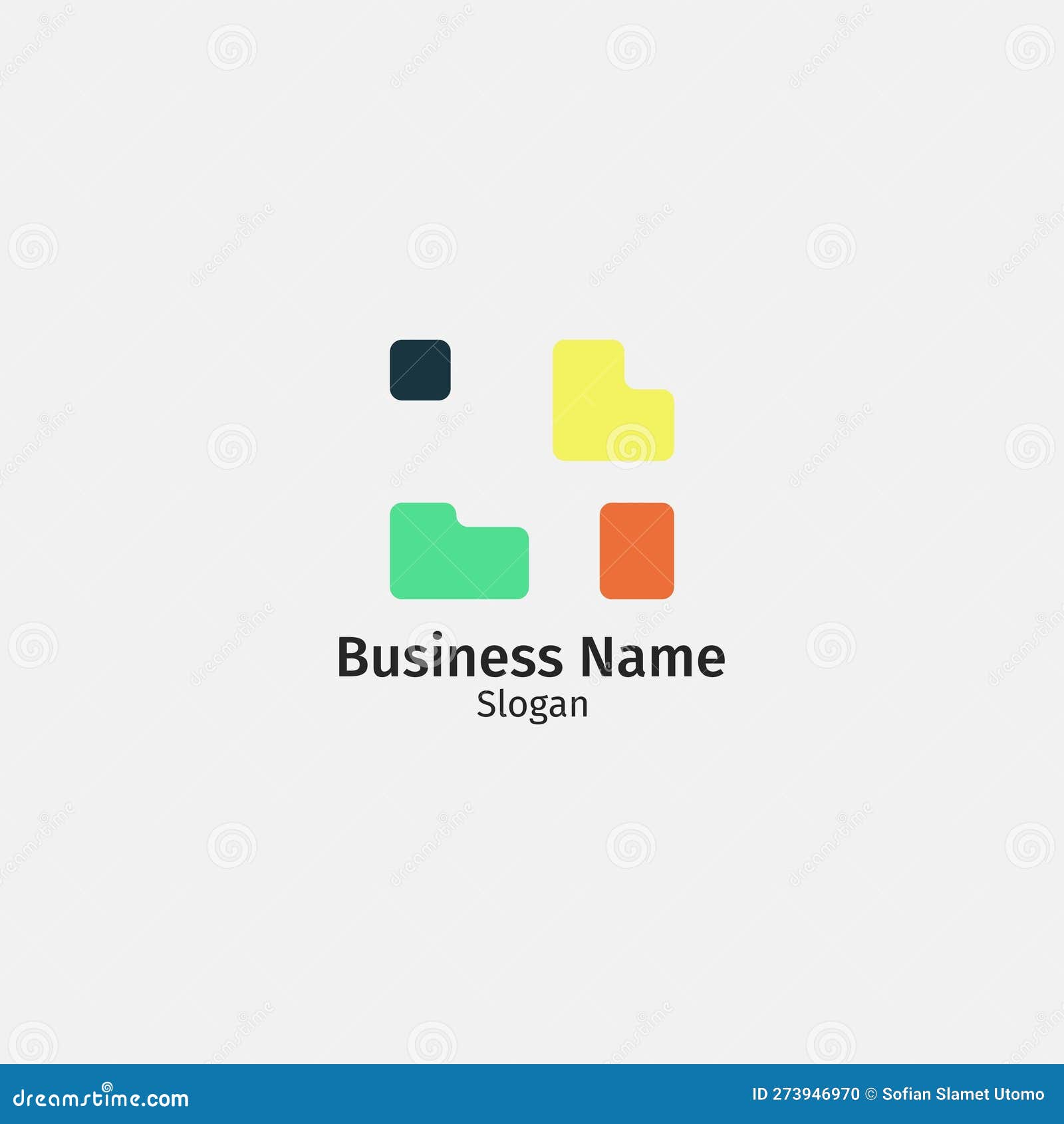 Digital Logo of Four Shapes Stock Vector - Illustration of future ...