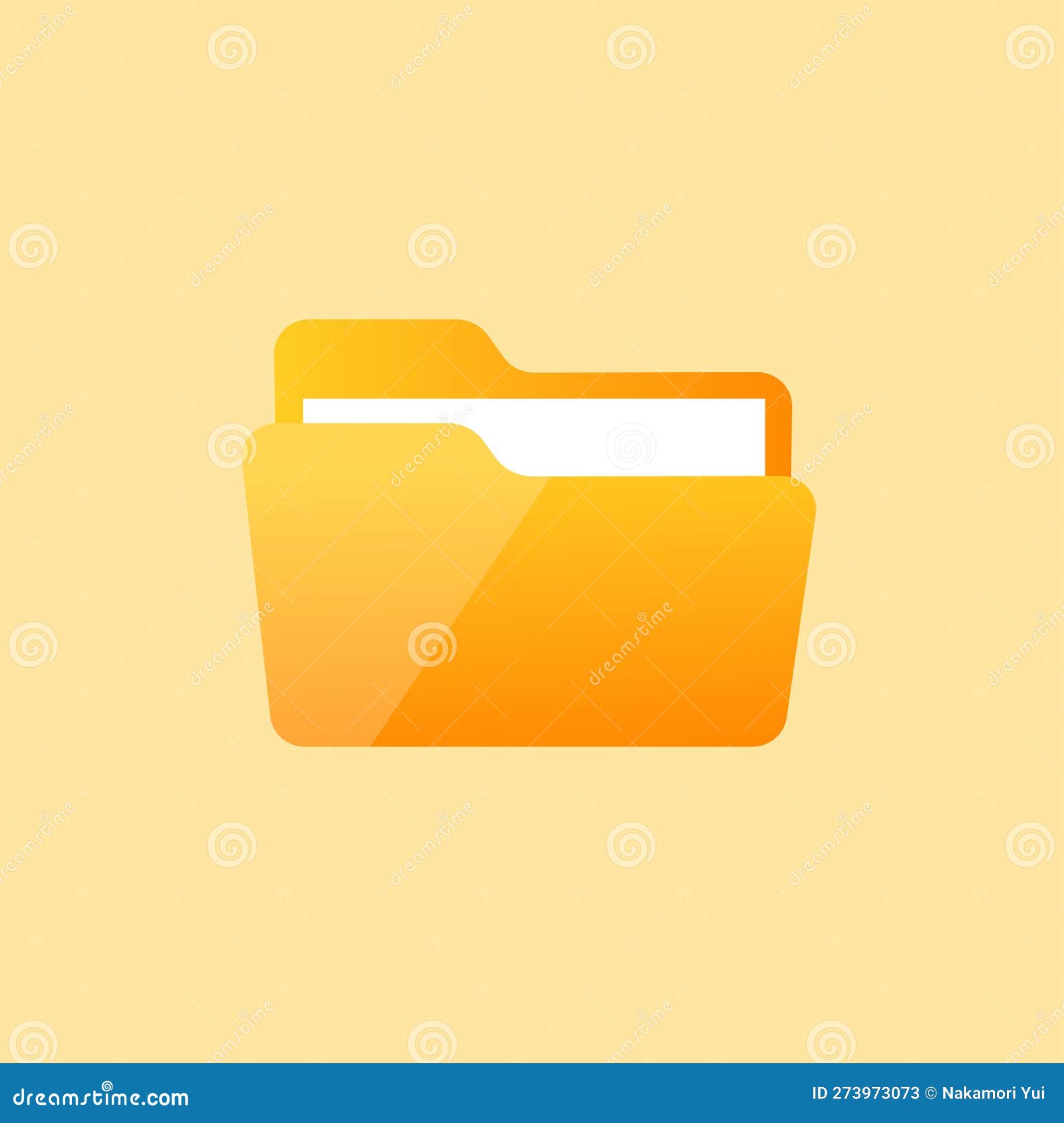 File Folder Icon. Flat Illustration of File Folder Stock Illustration ...