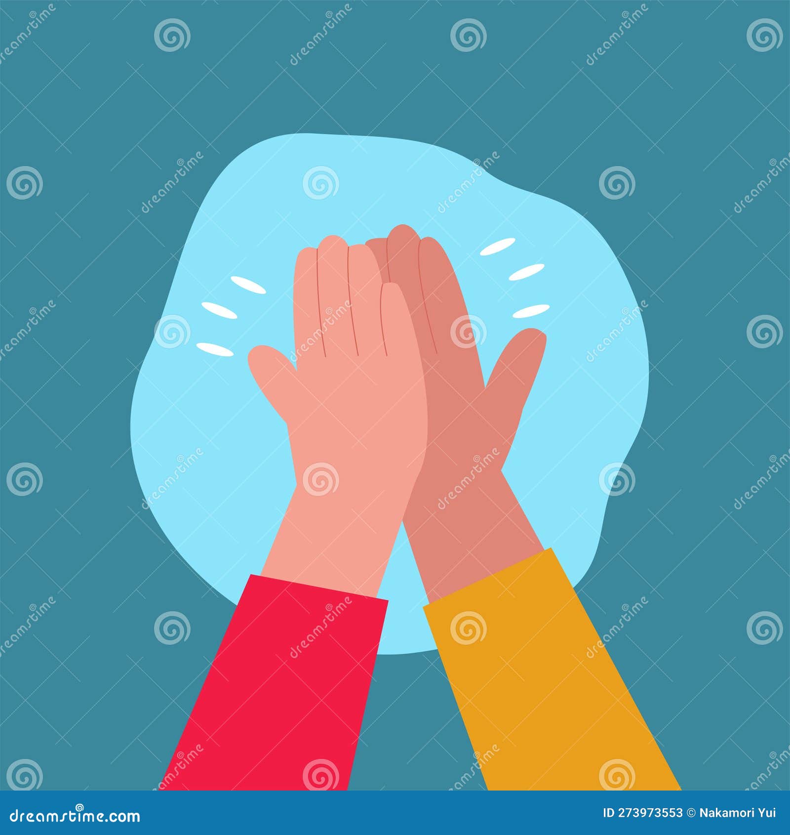 High Five Hand, Two Hands Giving a High Five Stock Vector ...